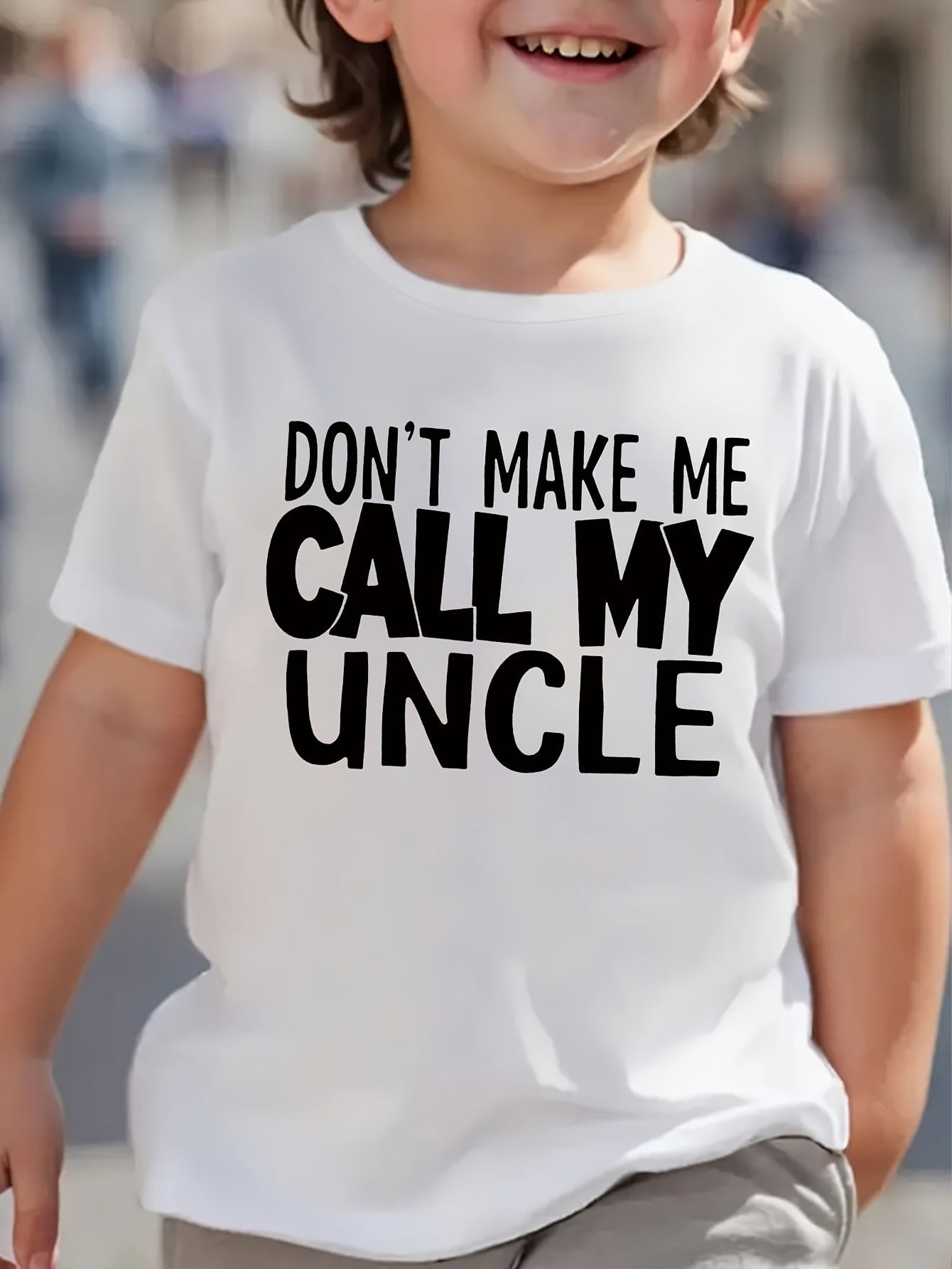 Boys' Soft & Comfy Cotton T-Shirt - "DON'T MAKE ME CALL MY UNCLE ...