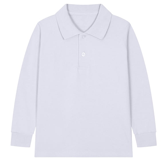 Boys Solid Color Button Down Dress Shirts Long Sleeve Lapel Tee Tops ...