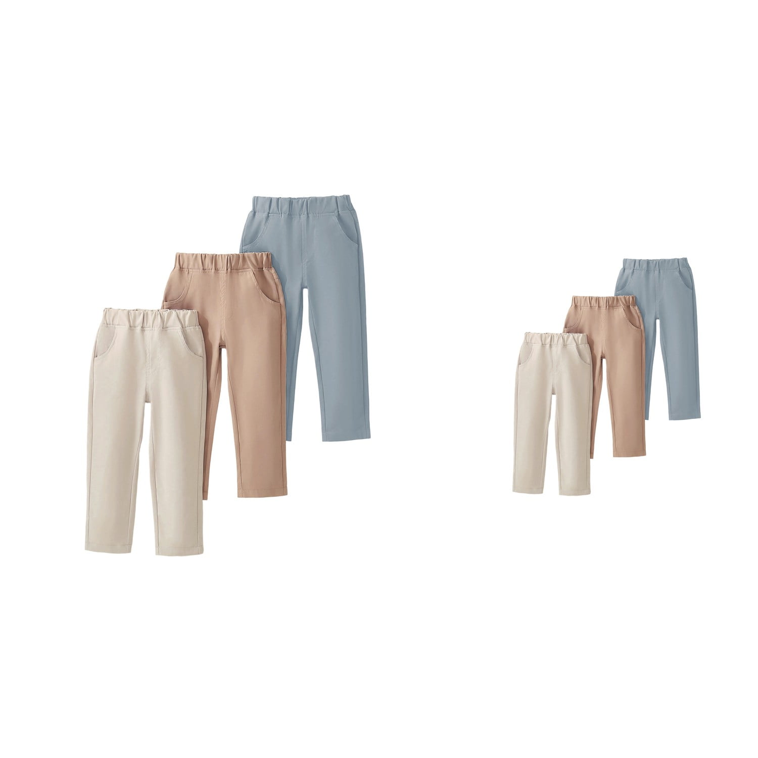 Boys' Solid Color Elastic Waist Straight Leg Pull-On Jogger Pants, High ...