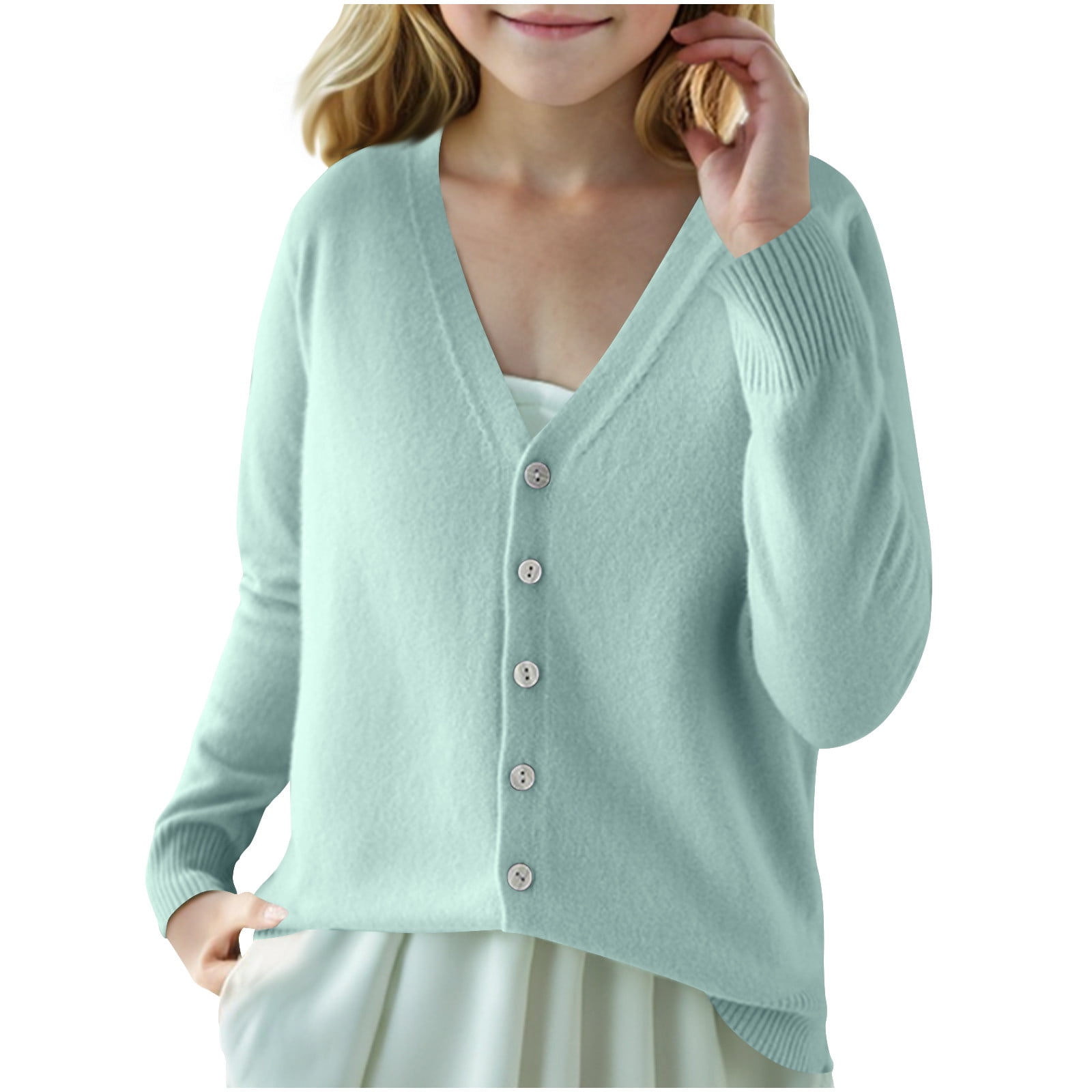 Boys' Solid Color V,Neck Knit Cardigan , Fall Seasonal Outerwear ,Knit ...