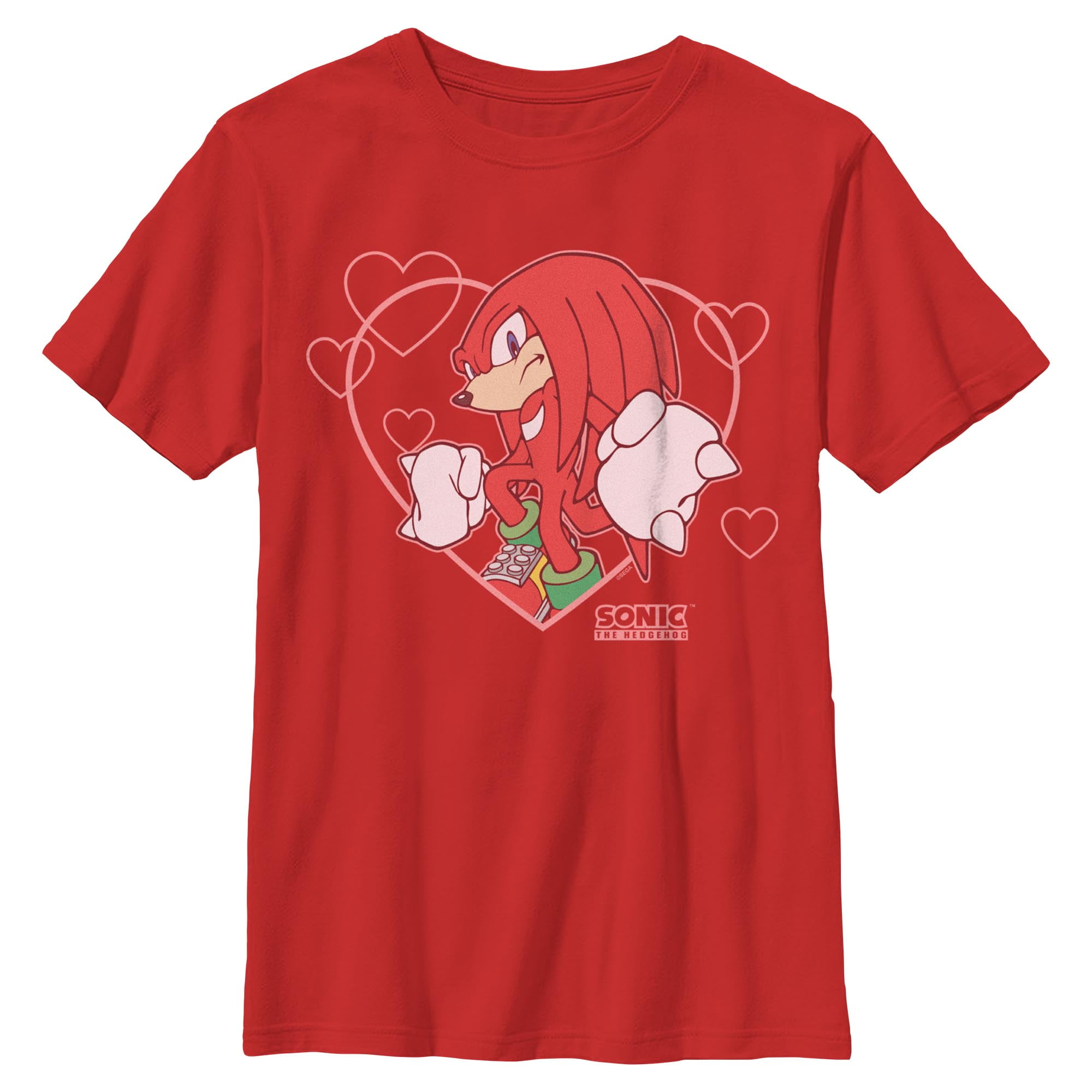 Boys Sonic the Hedgehog Heart Frame Knuckles T Shirt - Walmart.com