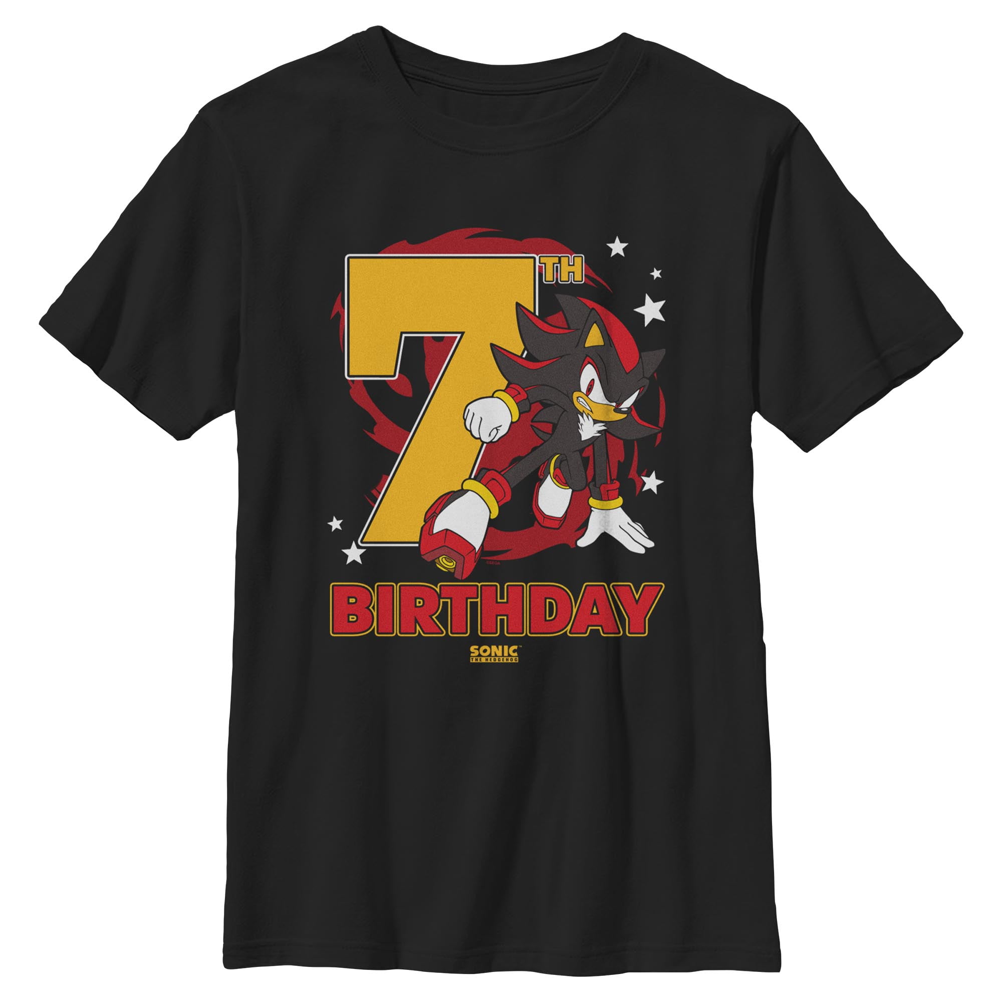 Boys Sonic the Hedgehog Shadow 7th Birthday T Shirt - Walmart.com