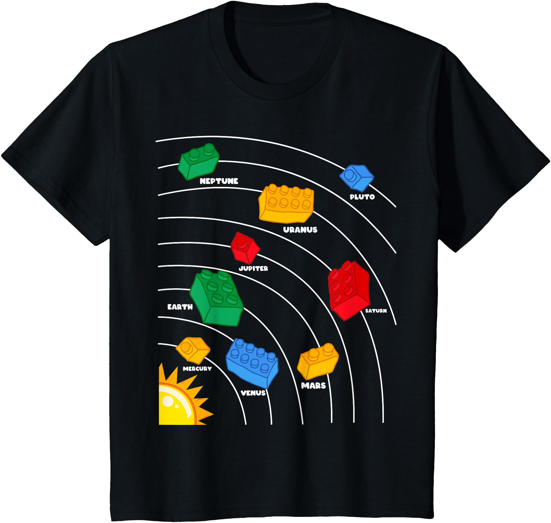 Boys Space Planet Master Builder Kids Building Blocks T-Shirt,Maroon ...