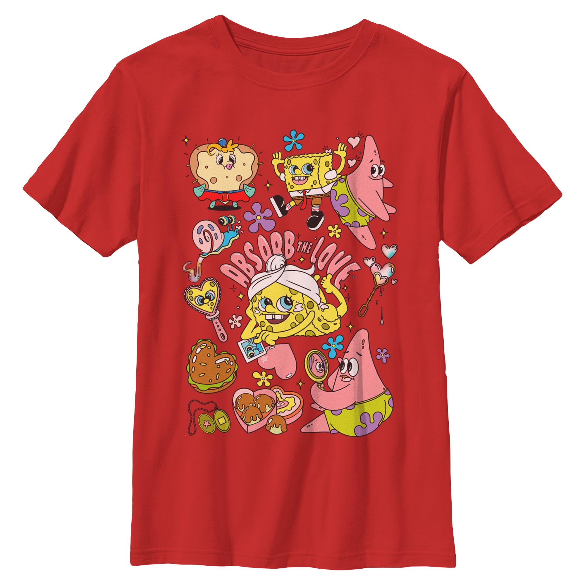 Boys SpongeBob SquarePants Absorb the Love T Shirt - Walmart.com