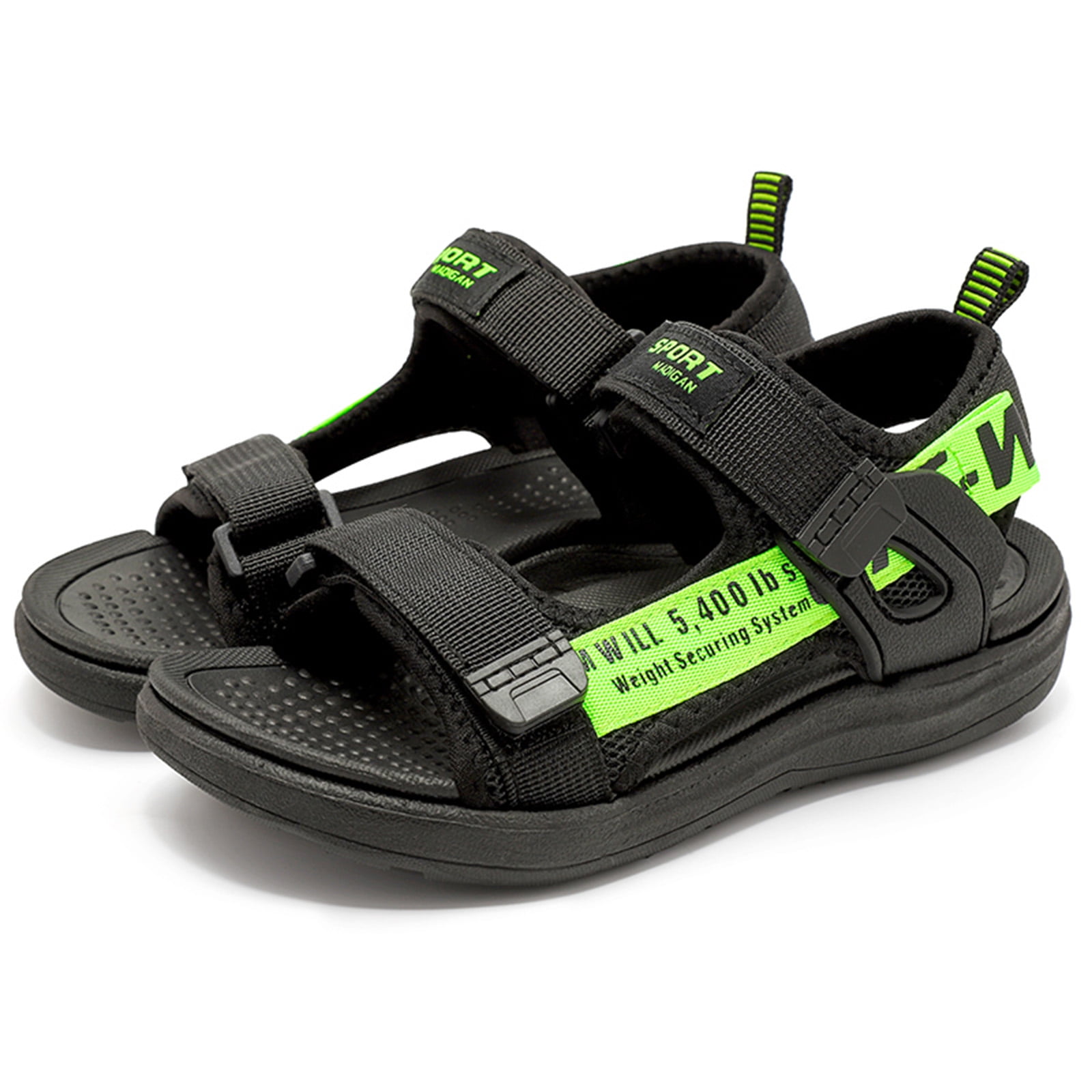 Boys Sport Sandals Open Toe Summer Athletic Water Sandals Adjustable ...