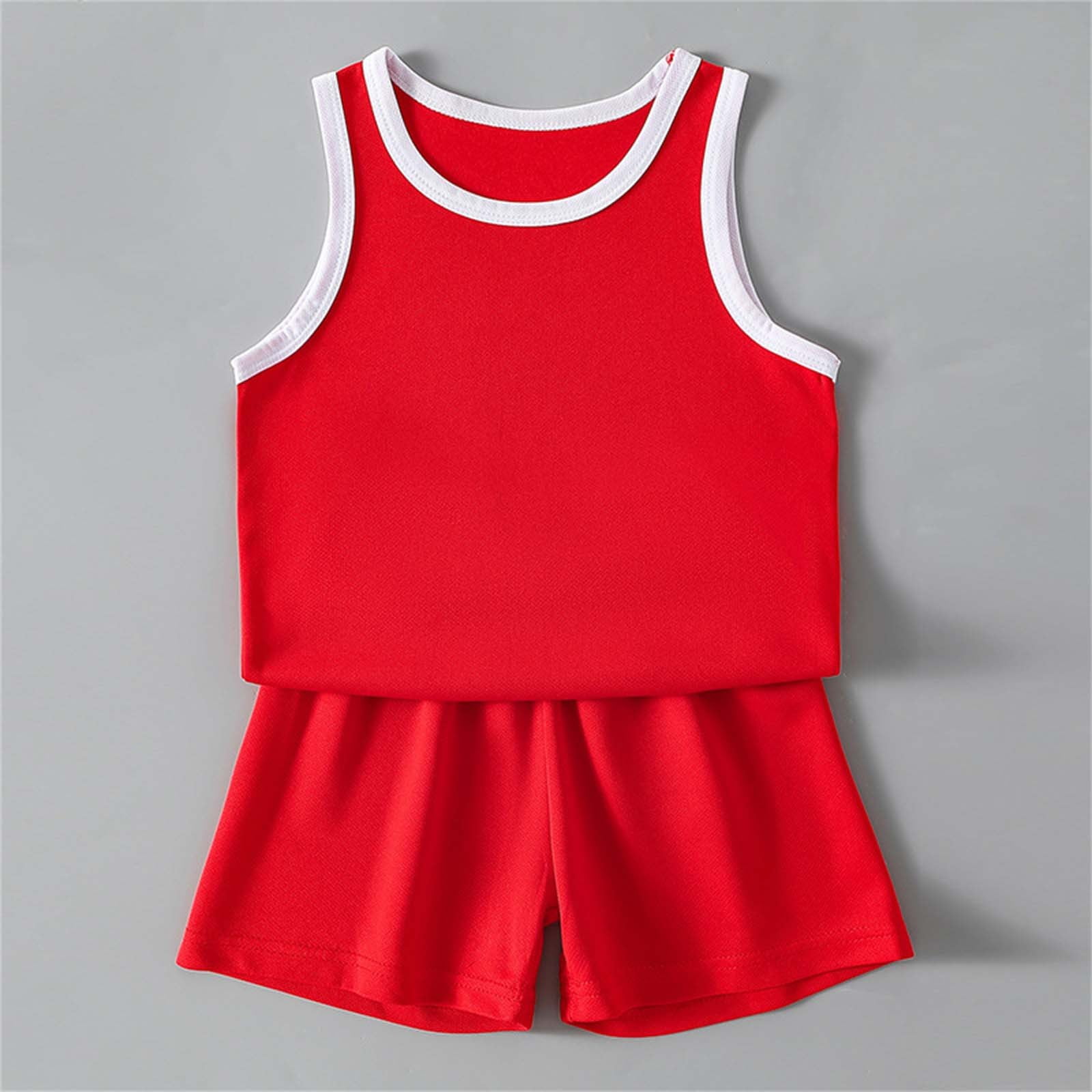 Boys Sports Outfit Red, Kids Activewear Set 5 Pack Quick Dry ...