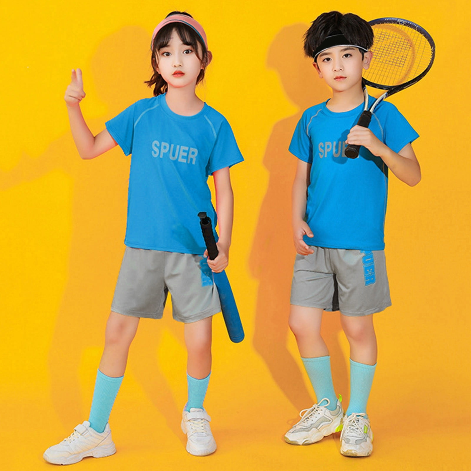 Kids Girls Sportwear Jogger Suit Tank Top and Athletic Shorts Kids ...
