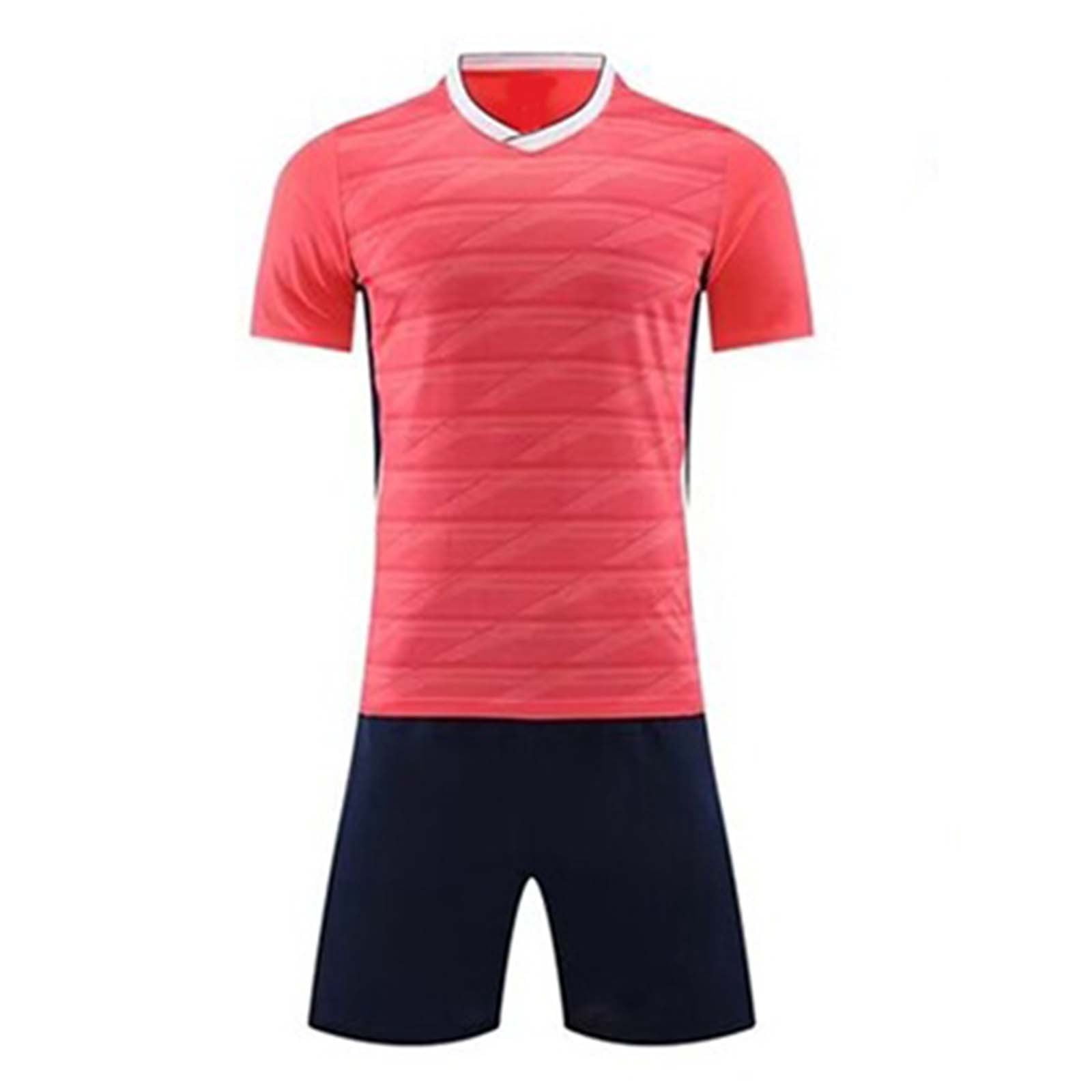 Boys Sportswear Suit Classic Athletic Soccer Uniform Textured V Neck T ...