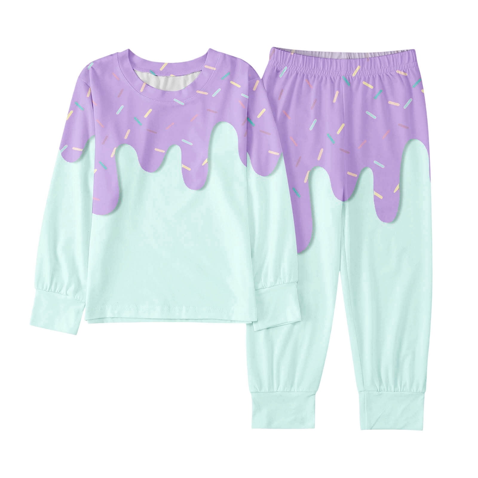 Boys Sporty Outfit Sets Long Sleeve Color Blocked Shirt Long Pant Kids ...