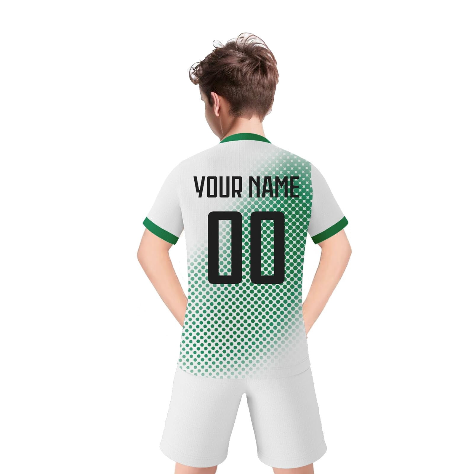 Boys Sporty Outfit Sets Solid Color Shirt Shorts Football 2Pc Summer ...