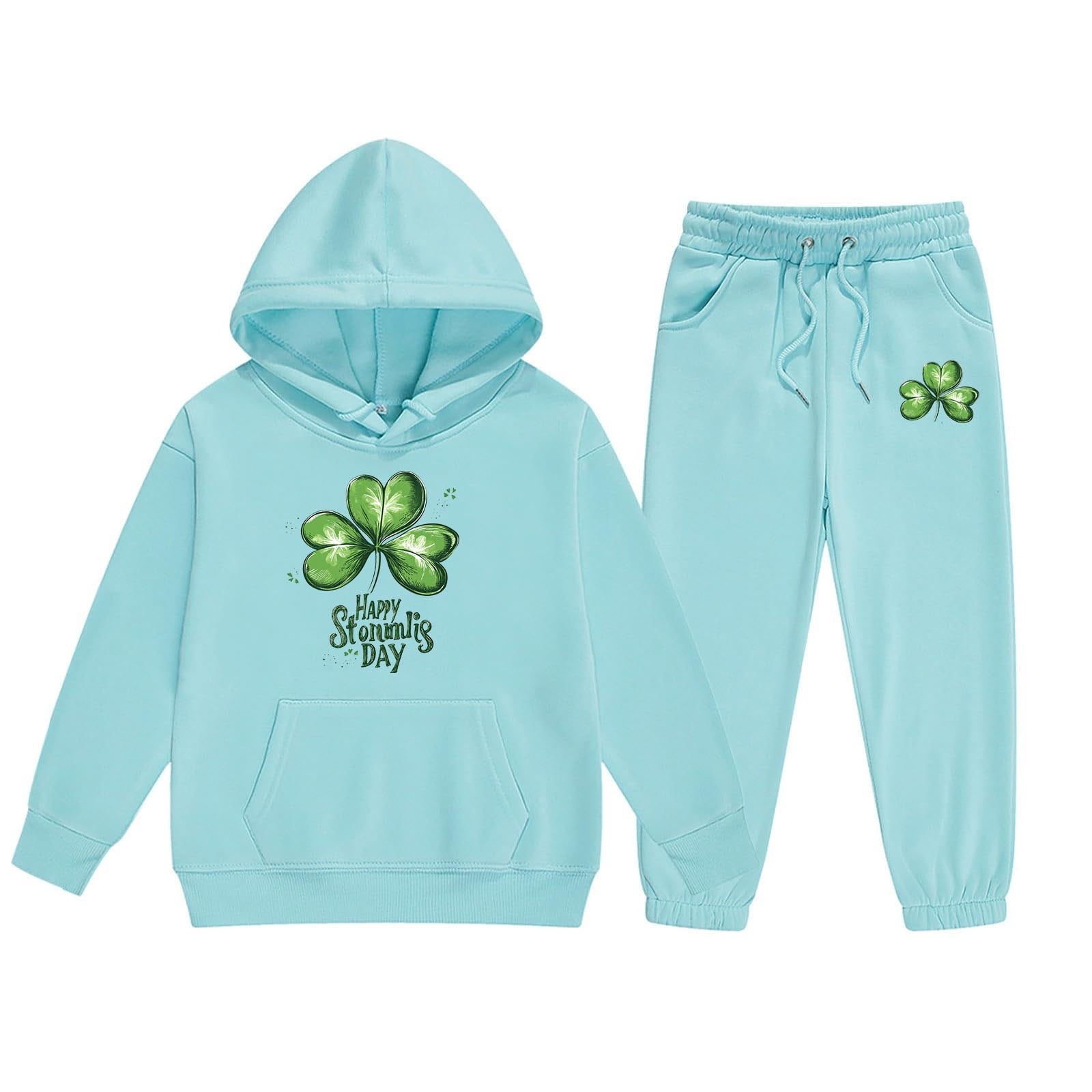 Boys' St. Patrick's Day Sweatsuit, Hooded Pullover and Elastic Waist ...