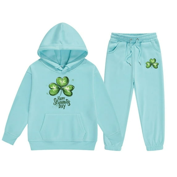 Boys' St. Patrick's Day Sweatsuit, Hooded Pullover and Elastic Waist ...
