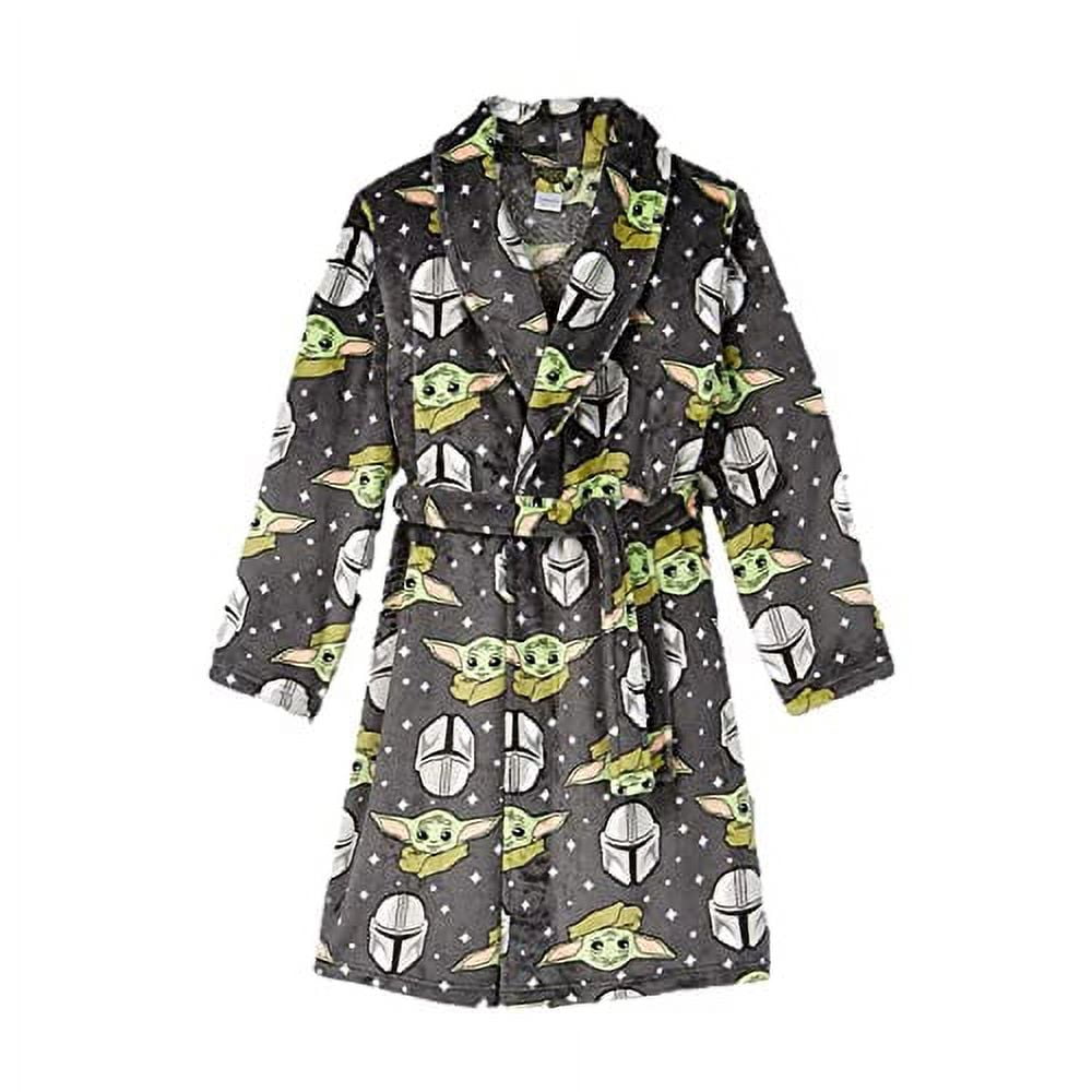 Boys' Star Wars Baby Yoda Robe - Gray (Large) - Walmart.com
