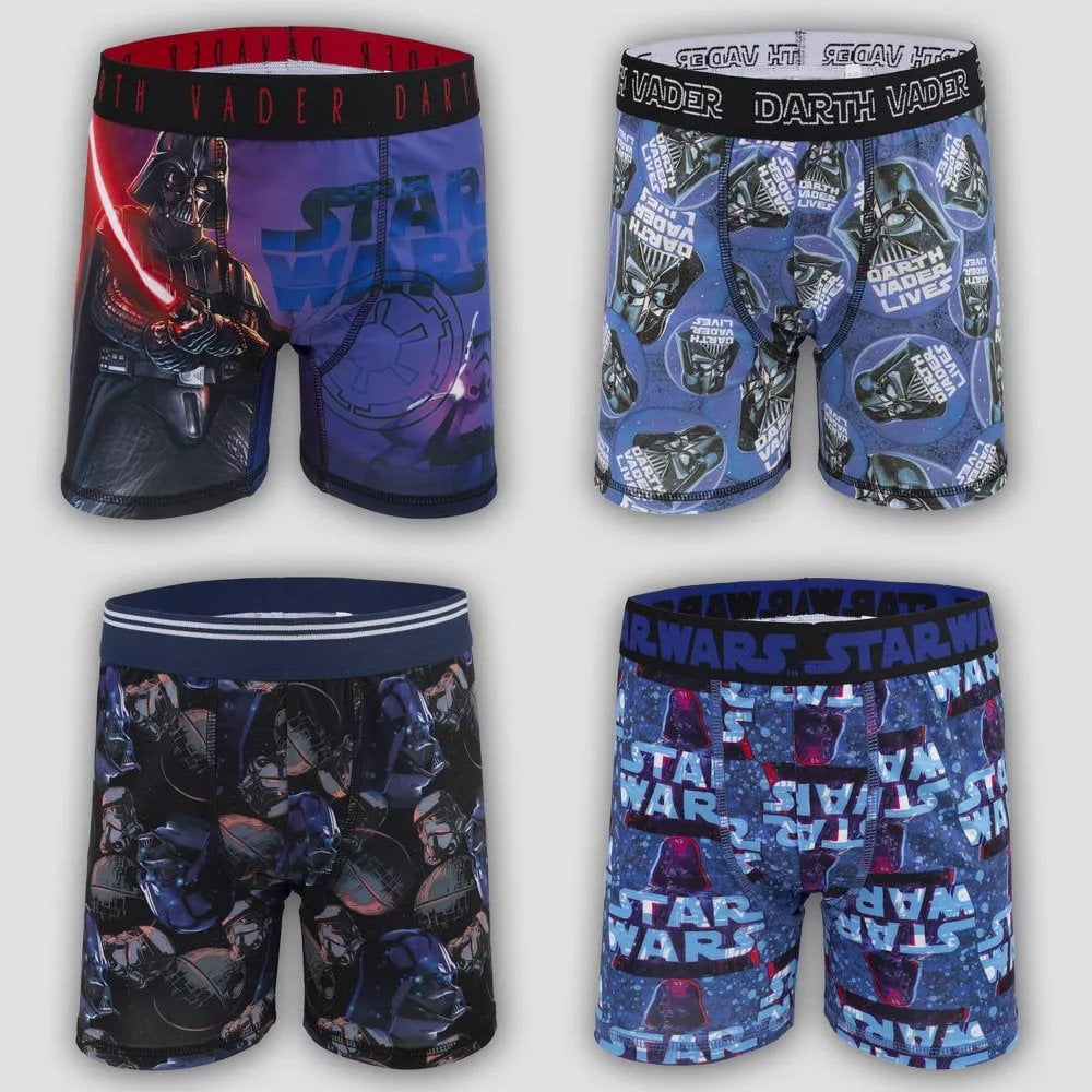 Boys' Star Wars Darth Vader 4pk Boxer Briefs - Walmart.com