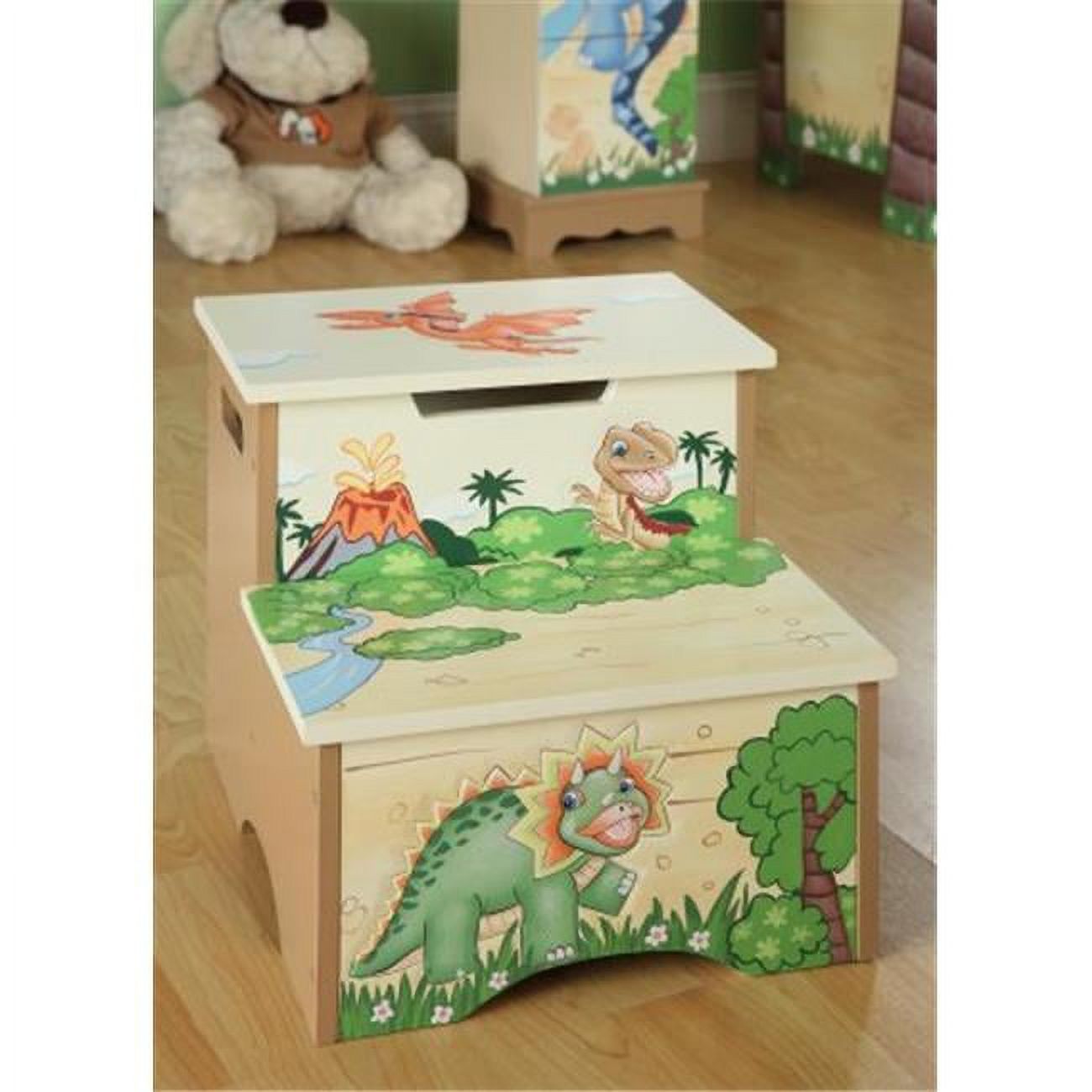 Boys Stepstool with Storage - Dinosaur Kingdom Room Collection ...