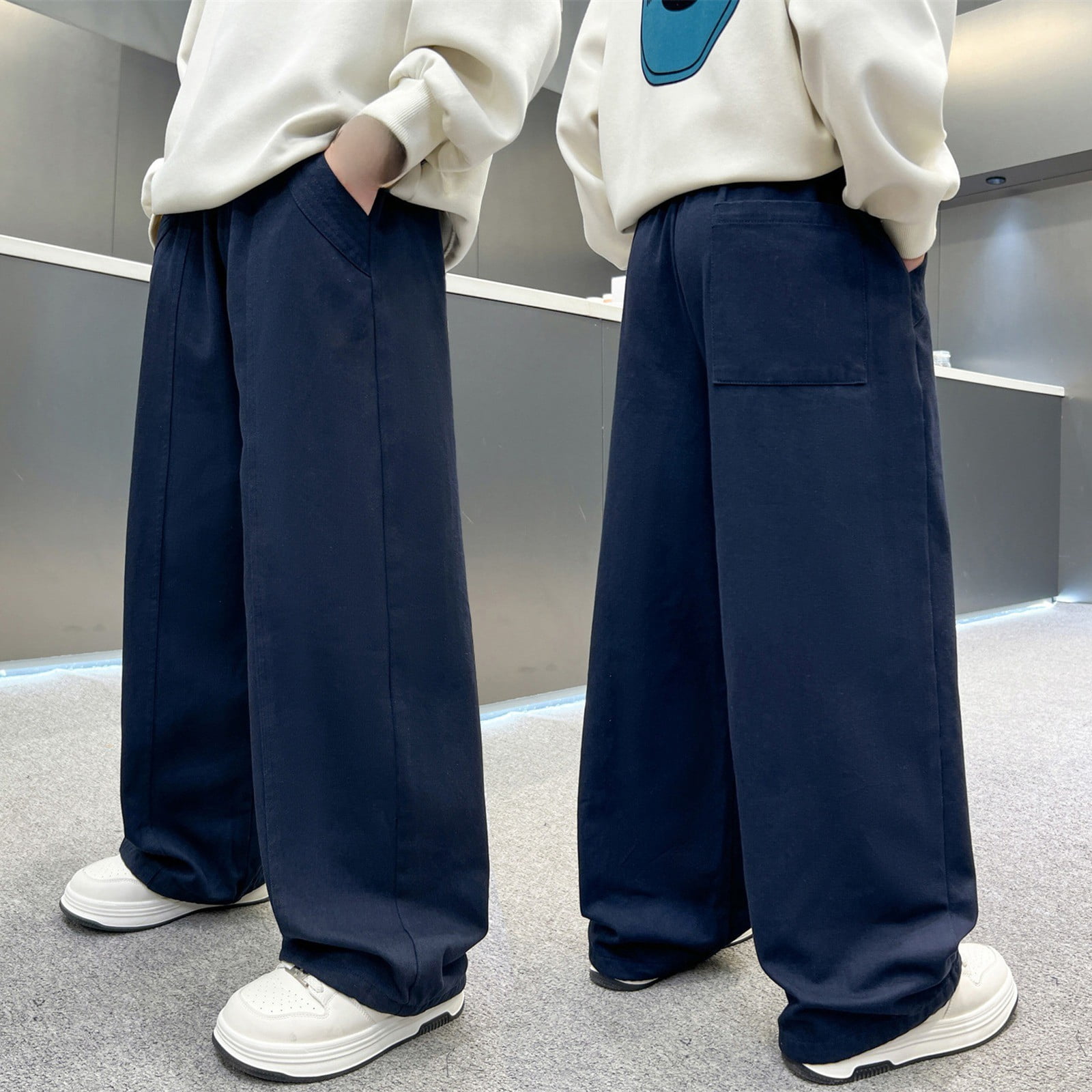 Boys Straight Leg Loose Fit Denim Pants Relaxed Fit Jogger Jeans Loose ...