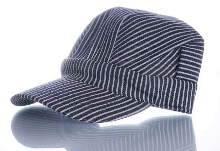 Boys Blue Striped Train Engineer Costume Hat - Walmart.com