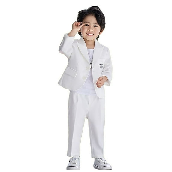 Boys Suit 3PCS Tuxedo Jacket Formal Wedding Ring Bearer Outfit ...
