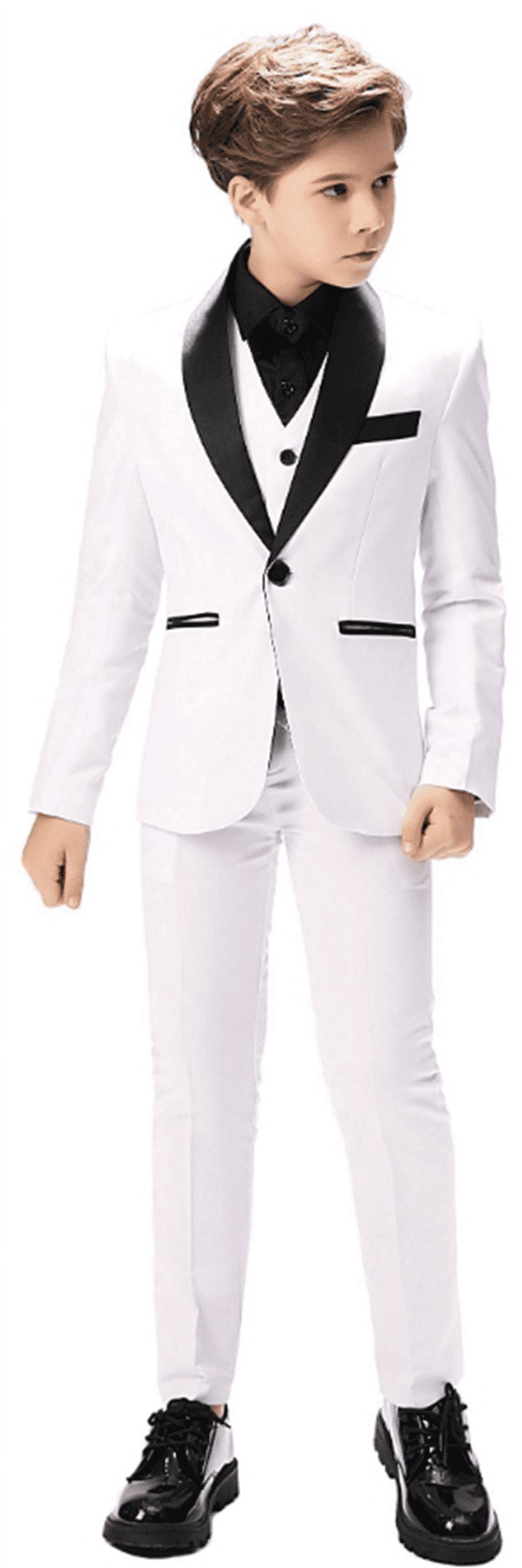 Boys Suit Classic Tuxedo Morden Fit Toddler Dress with Coat, Pants ...