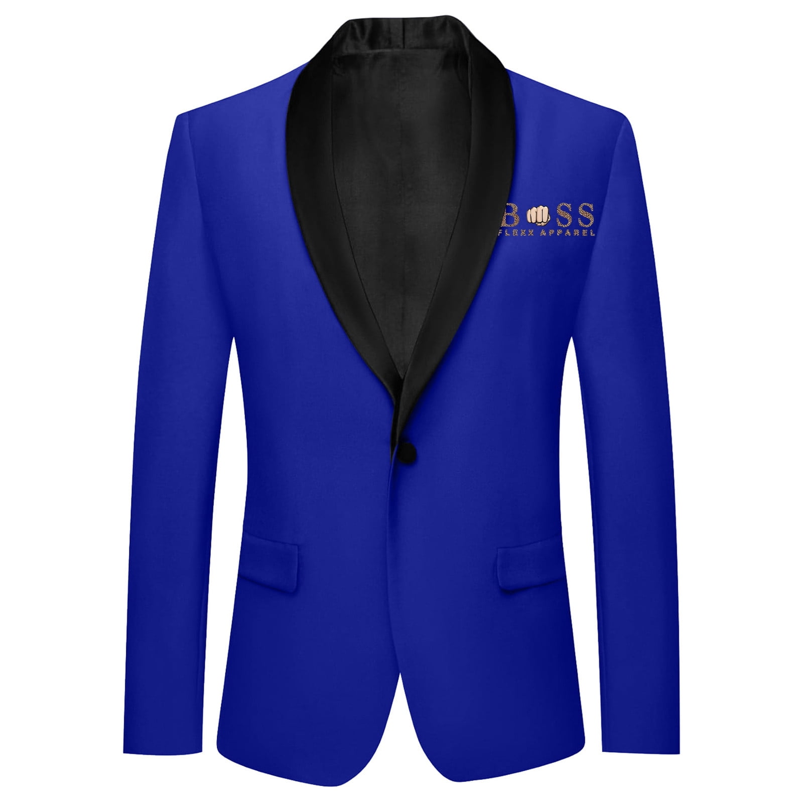 Boys Suit Jackets Long Sleeve Letter Printed Lapel Formal Button ...