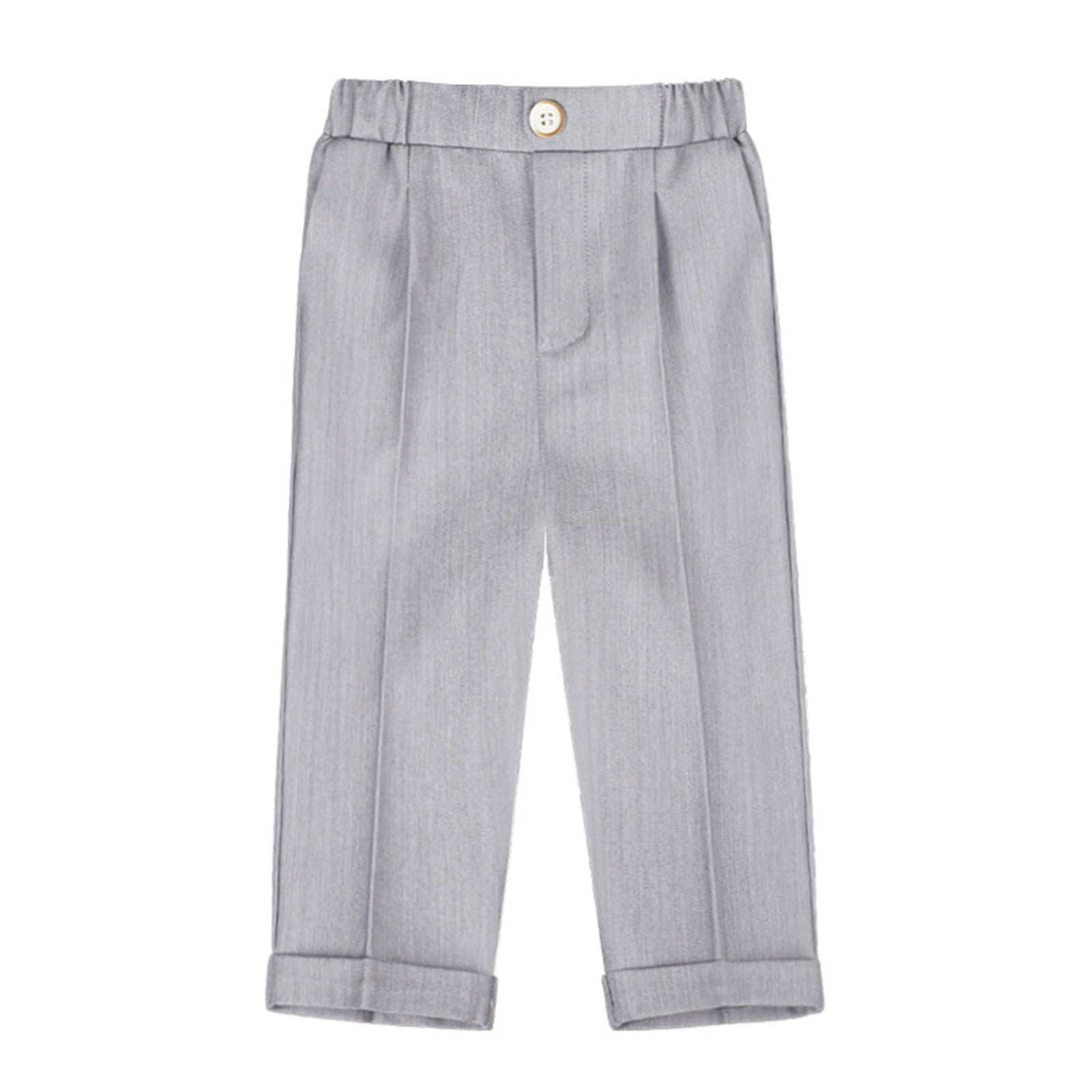 Boys Suit Pants, Solid Color Straight Leg Dress Pants for Kids, Formal ...