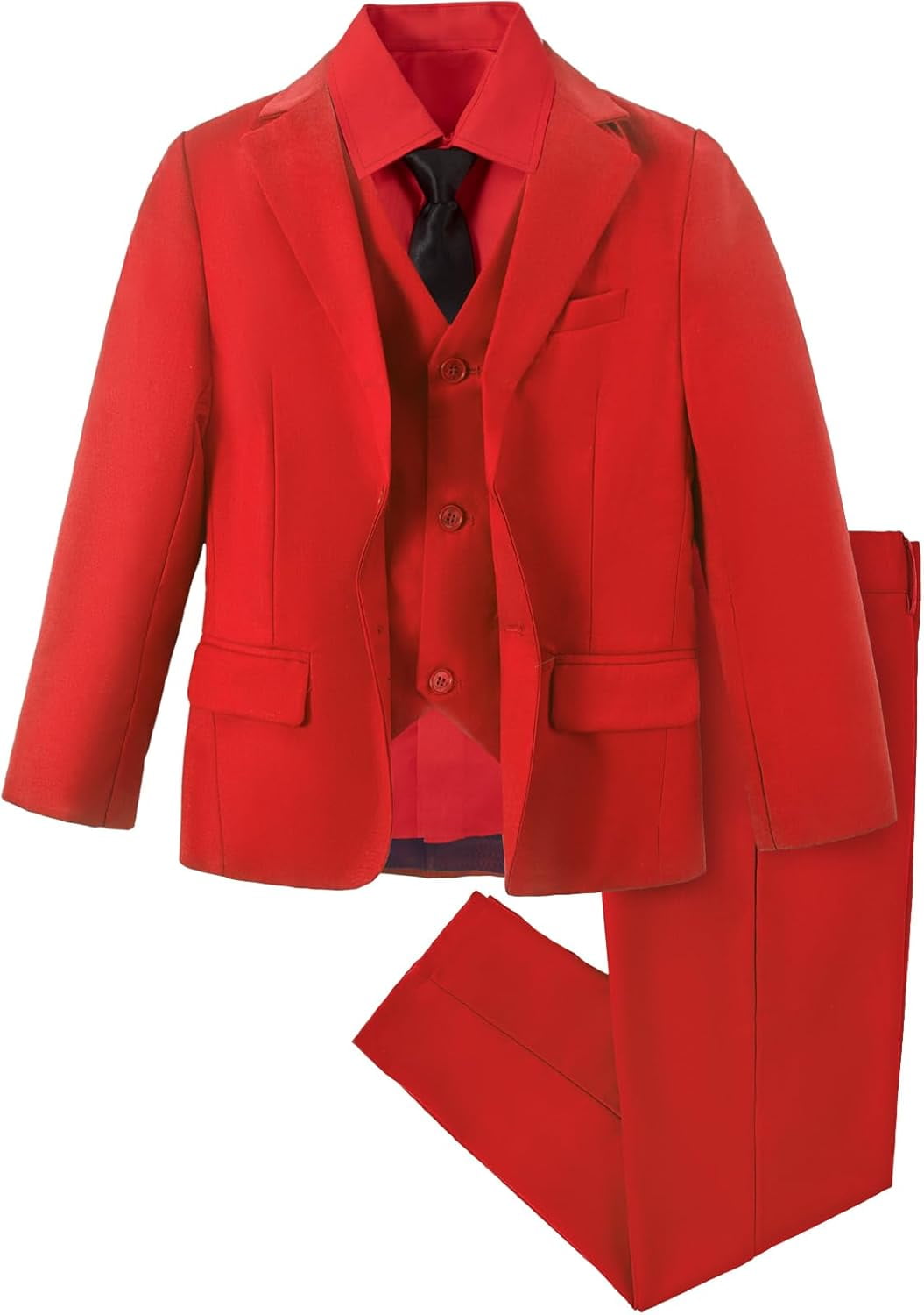 Boys Suit Slim Fit 5 Piece for Kids Toddler Suit Wedding Outfit for ...