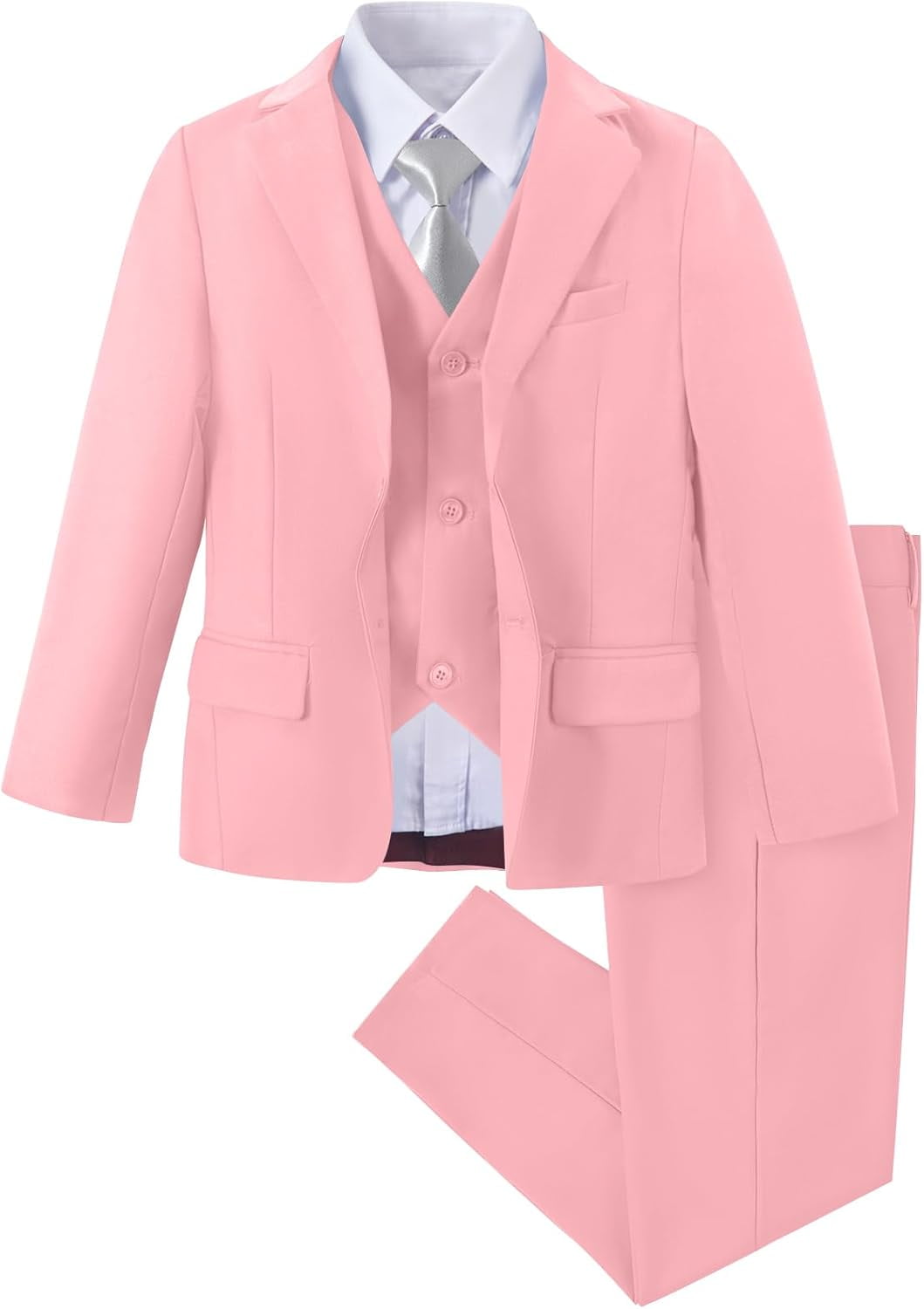 Boys Suit Slim Fit 5 Piece for Kids Toddler Suit Wedding Outfit for ...