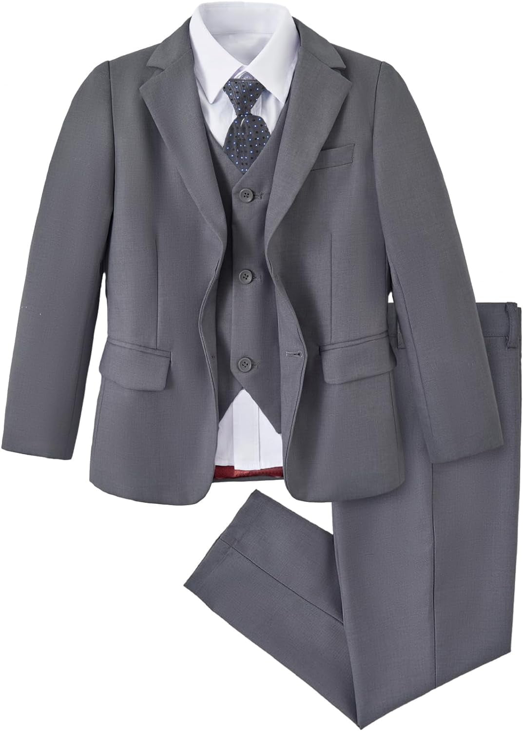 Boys Suit Slim Fit 5 Piece for Kids Toddler Suit Wedding Outfit for ...