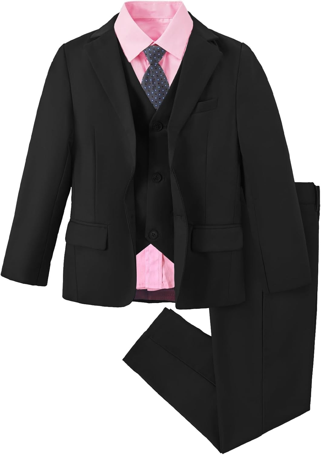 Boys Suit Slim Fit 5 Piece for Kids Toddler Suit Wedding Outfit for ...