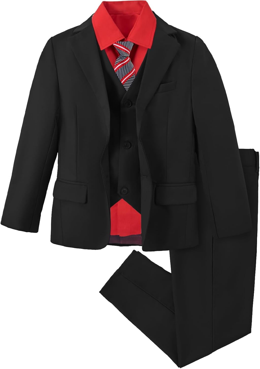 Boys Suit Slim Fit 5 Piece for Kids Toddler Suit Wedding Outfit for ...