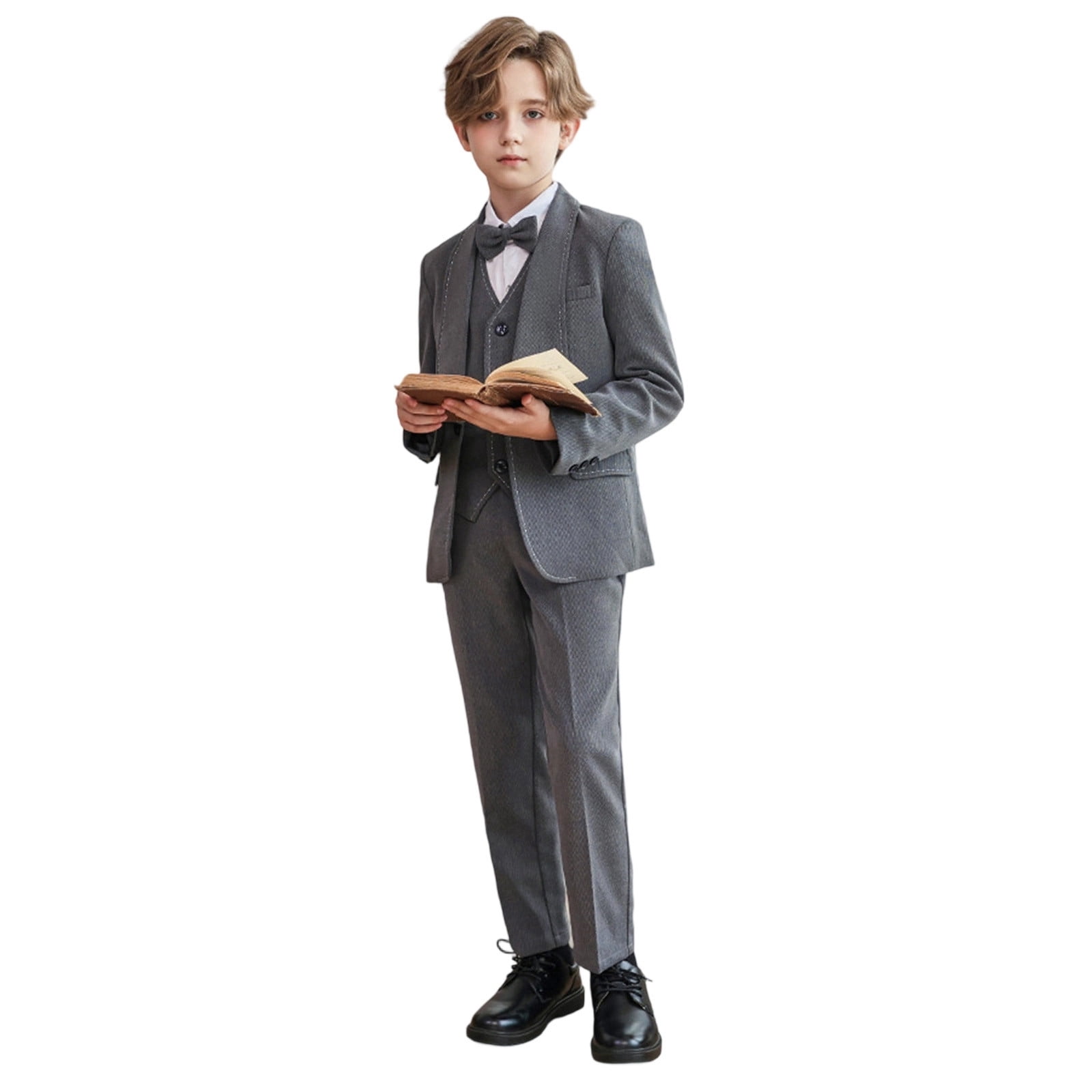 Boys Suit Vest Pants Set, Formal Casual Outfit for Toddler & Kids ...