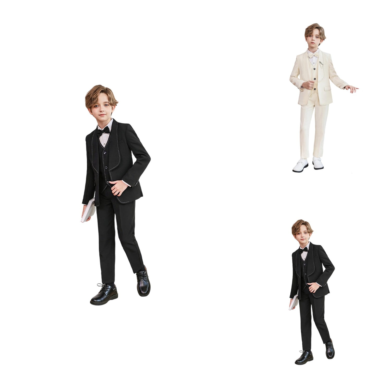 Boys Suit Vest Pants Set, Formal Casual Outfit for Toddler & Kids ...