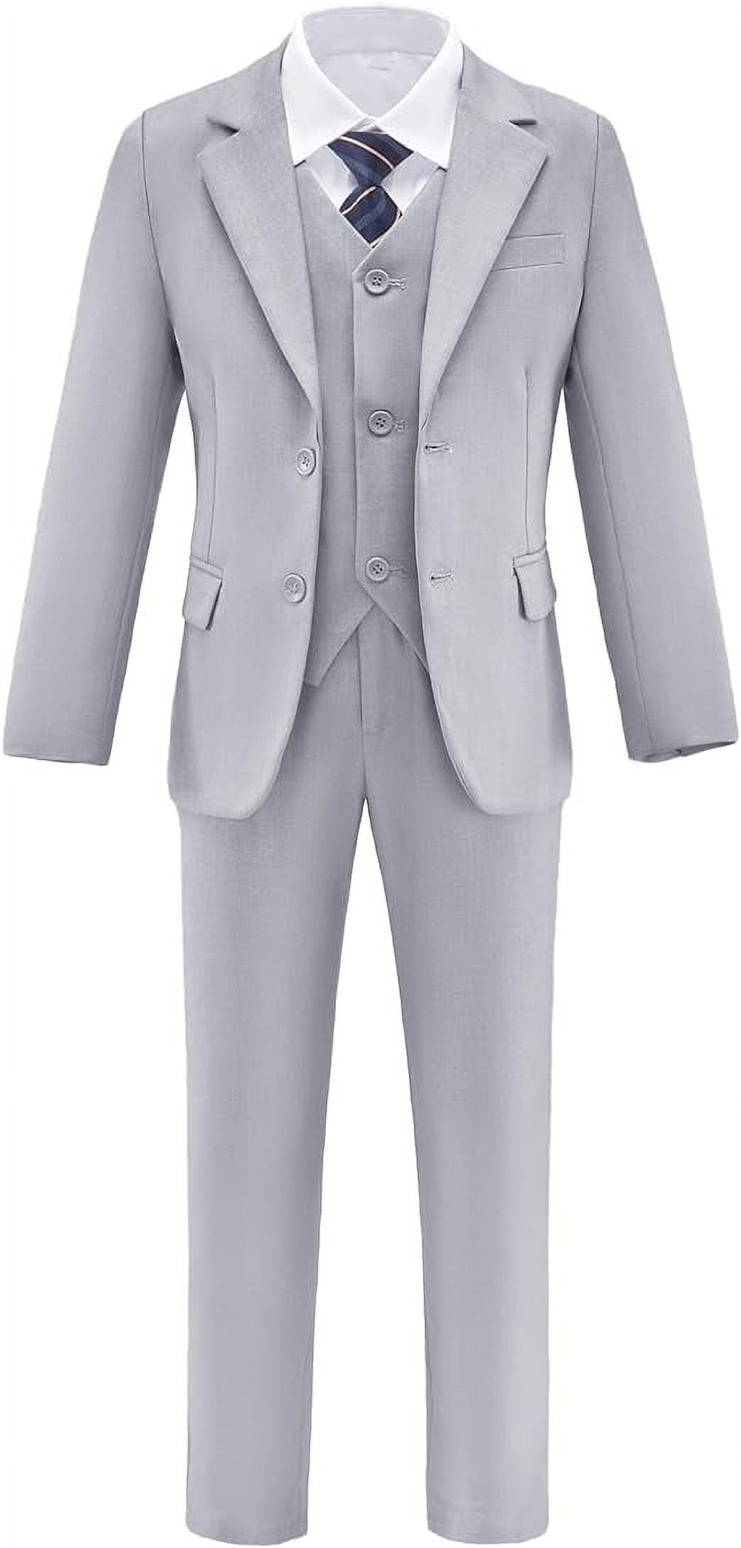 Boys Suit for Kids 6 Pieces Formal Dresswear Set Teen Boys Tuxedo Suits ...