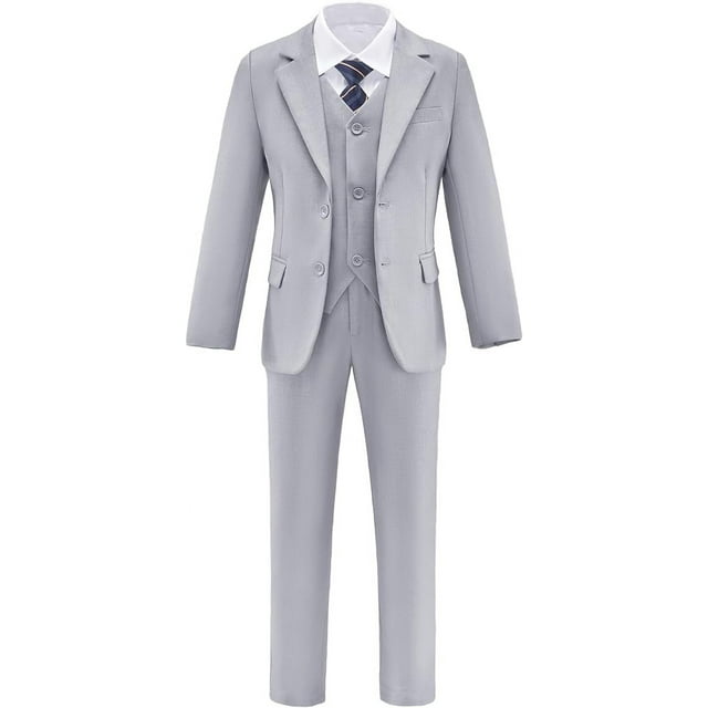 Boys Suit for Kids 6 Pieces Formal Dresswear Set Teen Boys Tuxedo Suits ...