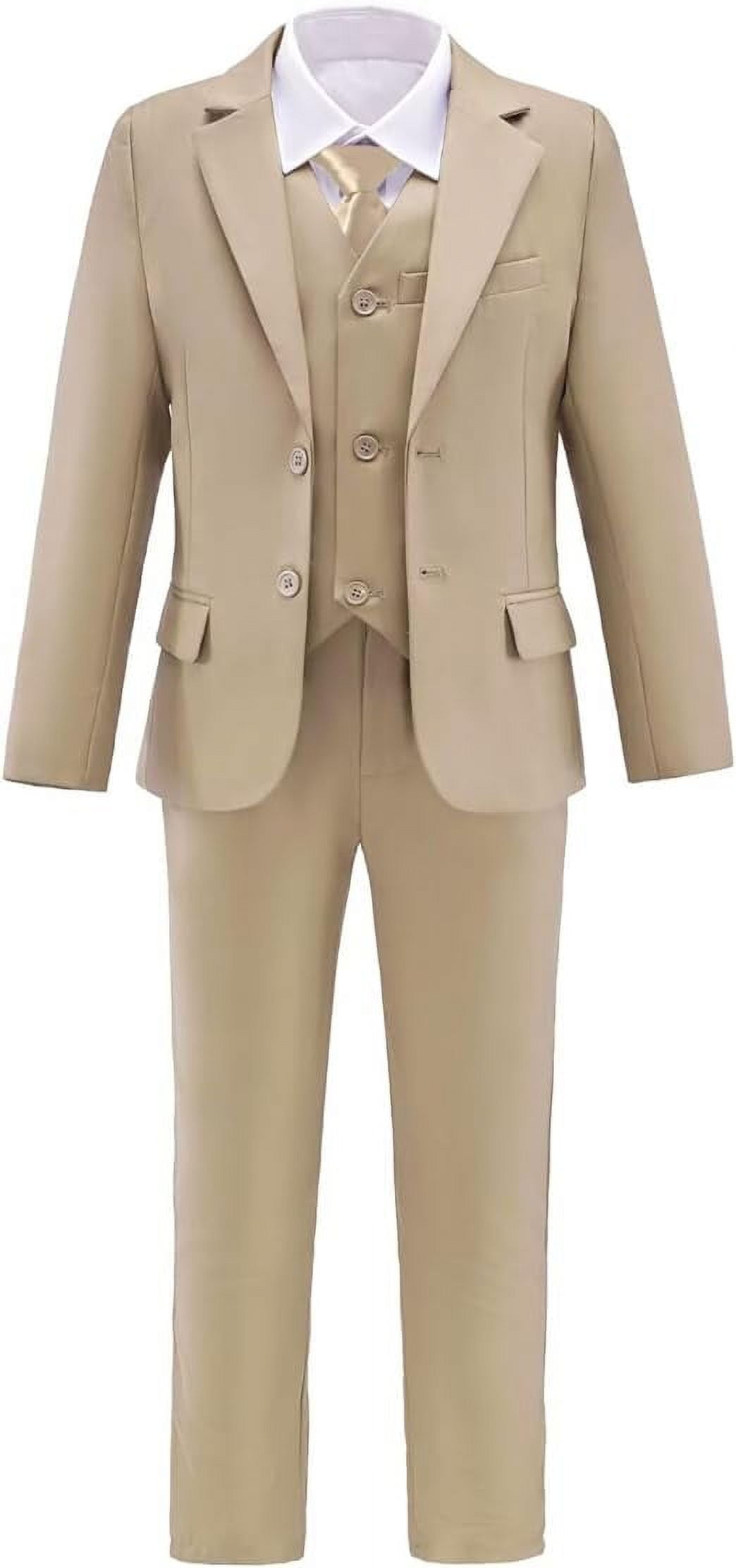 Boys Suit for Kids 6 Pieces Formal Dresswear Set Teen Boys Tuxedo Suits ...