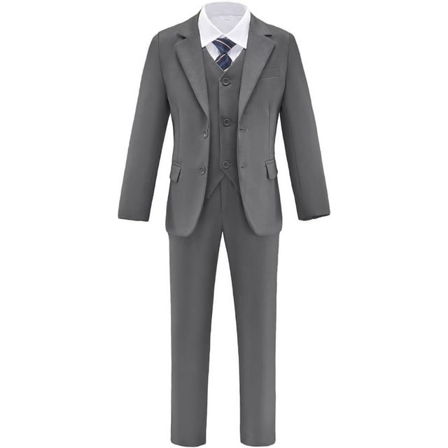 Boys Suit for Kids 6 Pieces Formal Dresswear Set Teen Boys Tuxedo Suits ...