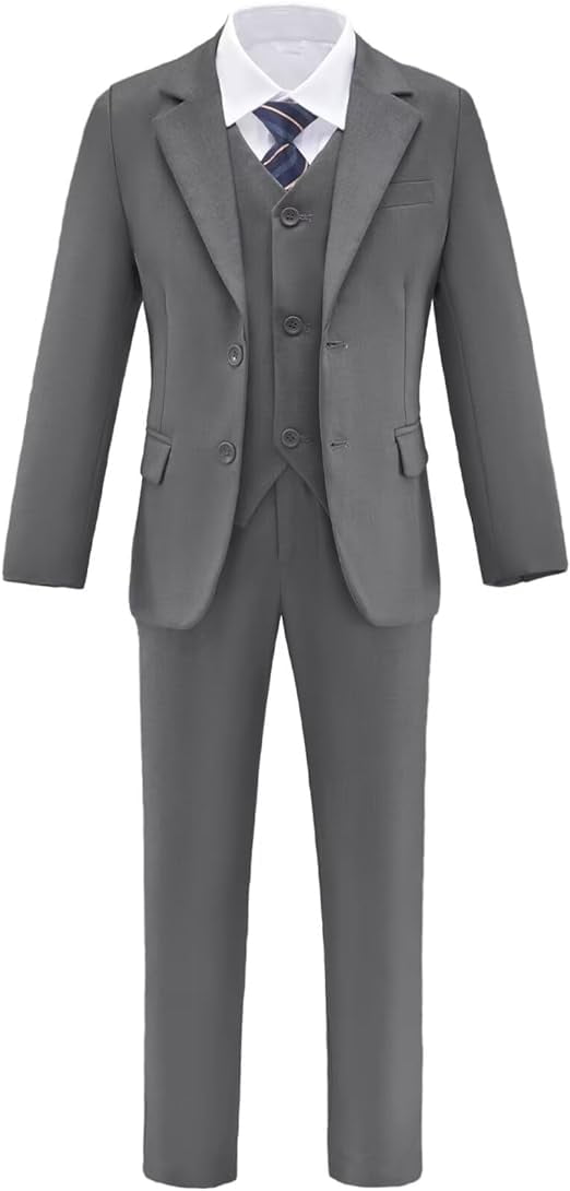 Boys Suit for Kids 6 Pieces Formal Dresswear Set Teen Boys Tuxedo Suits ...