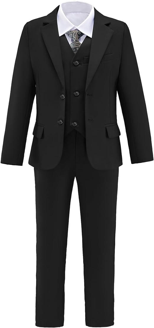 Boys Suit for Kids 6 Pieces Formal Dresswear Set Teen Boys Tuxedo Suits ...
