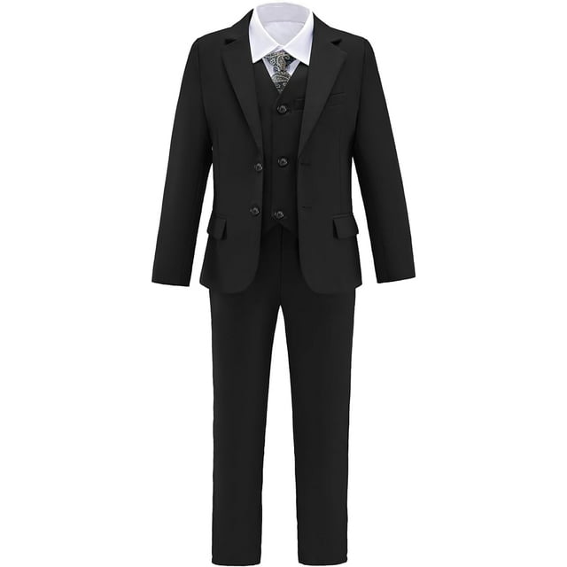 Boys Suit for Kids 6 Pieces Formal Dresswear Set Teen Boys Tuxedo Suits ...