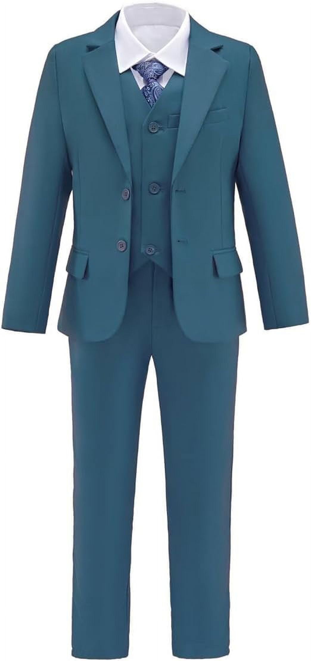 Boys Suit for Kids 6 Pieces Formal Dresswear Set Teen Boys Tuxedo Suits ...