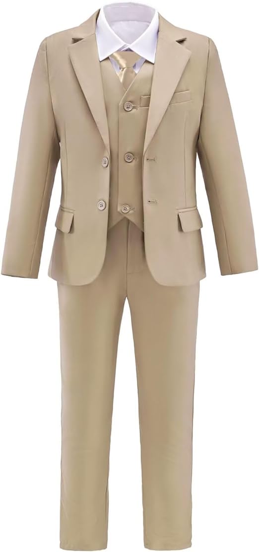 Boys Suit for Kids 6 Pieces Formal Dresswear Set Teen Boys Tuxedo Suits ...