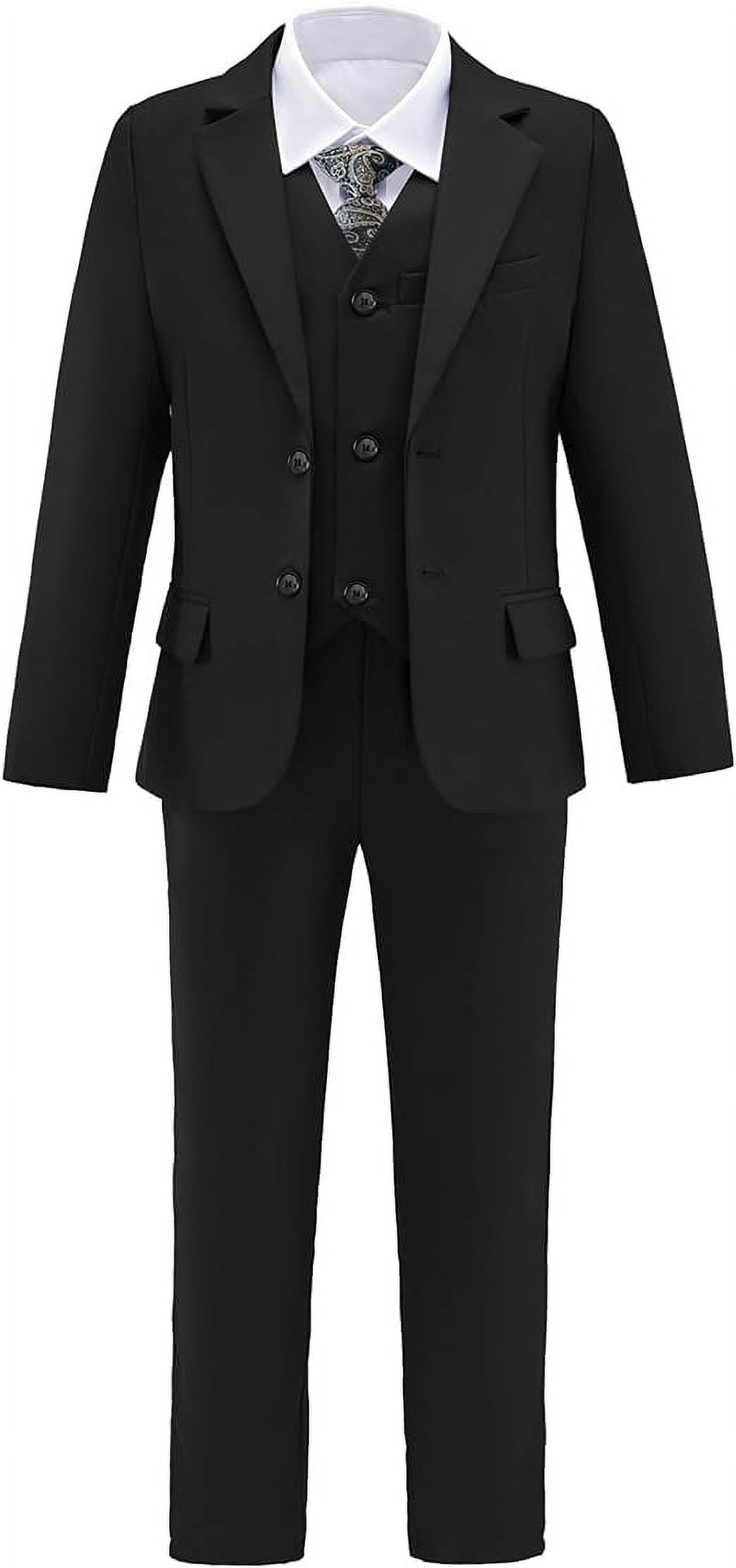 Boys Suit for Kids 6 Pieces Formal Dresswear Set Teen Boys Tuxedo Suits ...