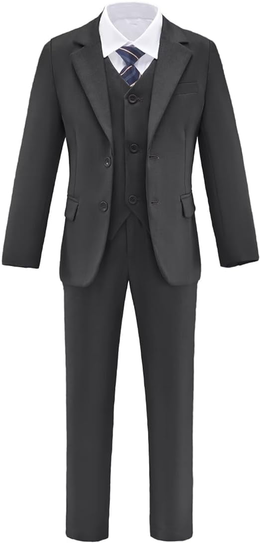 Boys Suit for Kids 6 Pieces Formal Dresswear Set Teen Boys Tuxedo Suits ...