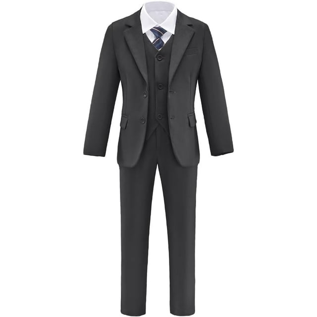 Boys Suit for Kids 6 Pieces Formal Dresswear Set Teen Boys Tuxedo Suits ...
