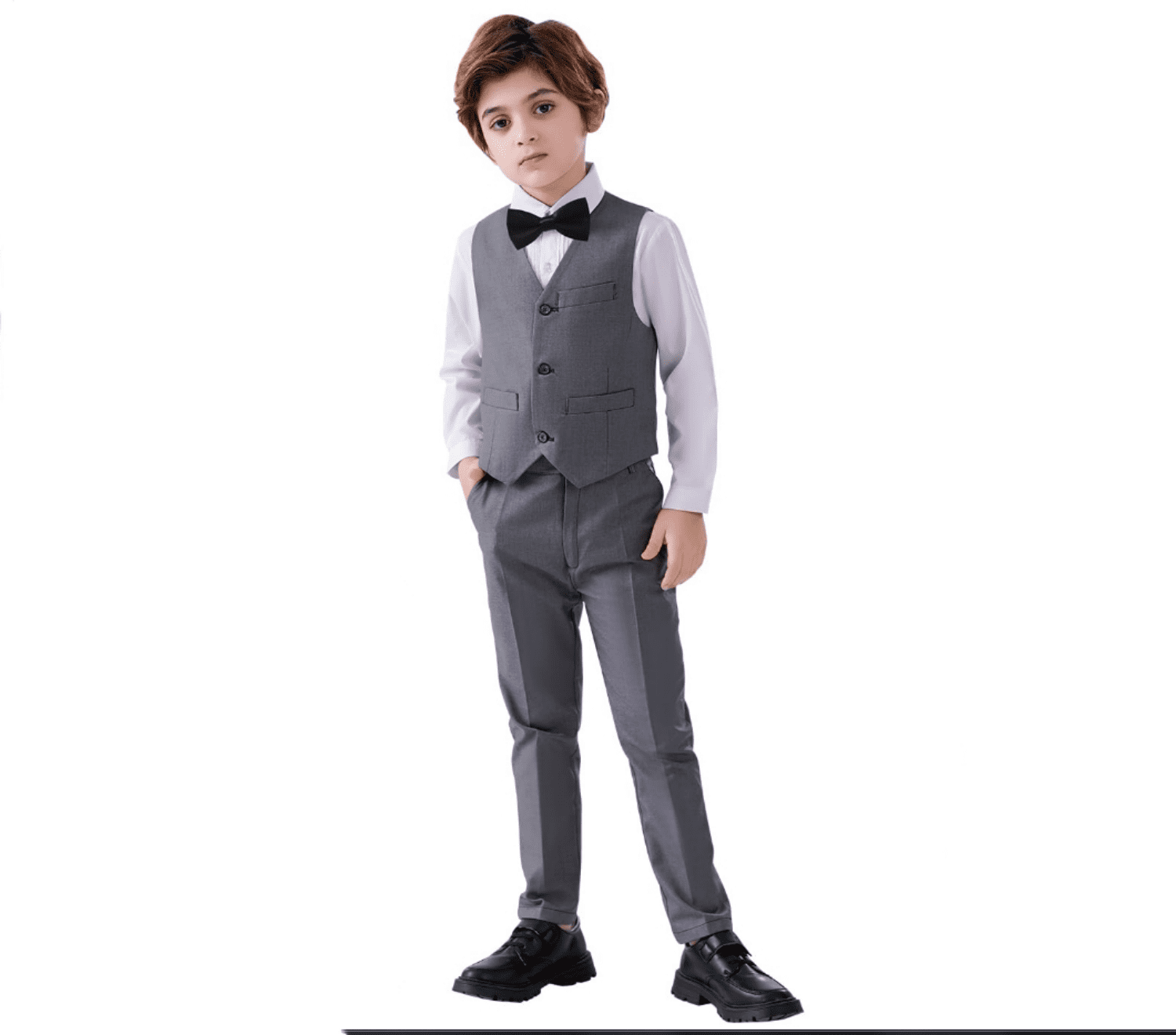 Boys Suits Slim Fit 4 Piece Formal Dresswear Suit for Kids Tuxedo ...
