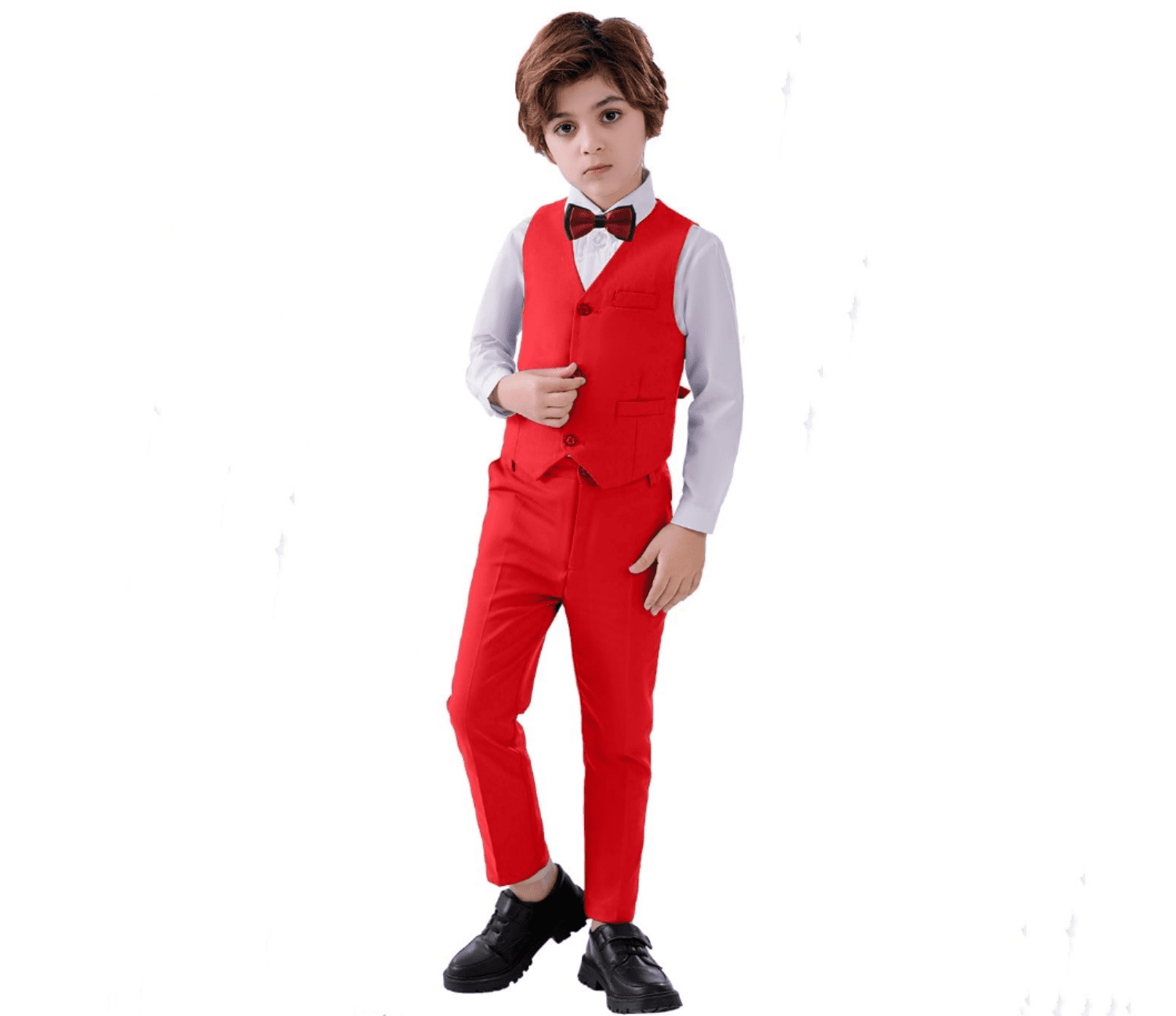 Boys Suits Slim Fit 4 Piece Formal Dresswear Suit for Kids Tuxedo ...