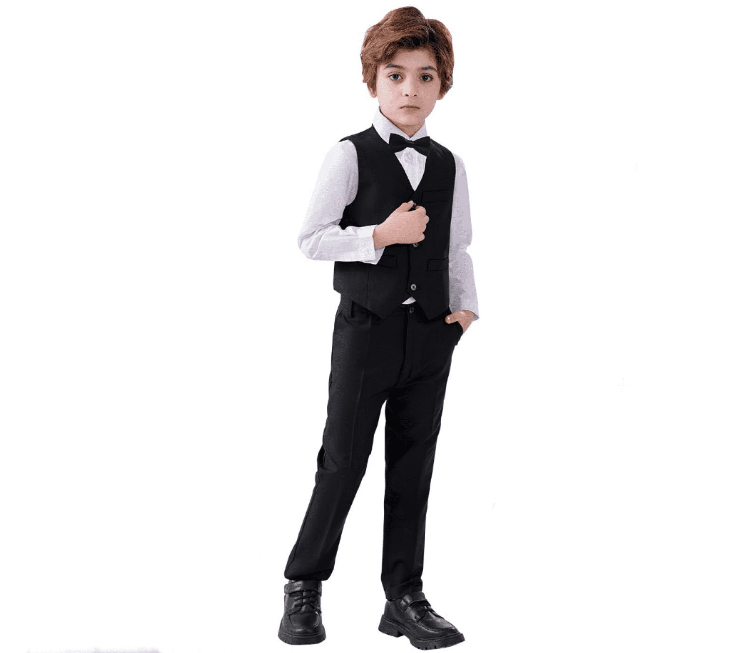 Boys Suits Slim Fit 4 Piece Formal Dresswear Suit for Kids Tuxedo ...