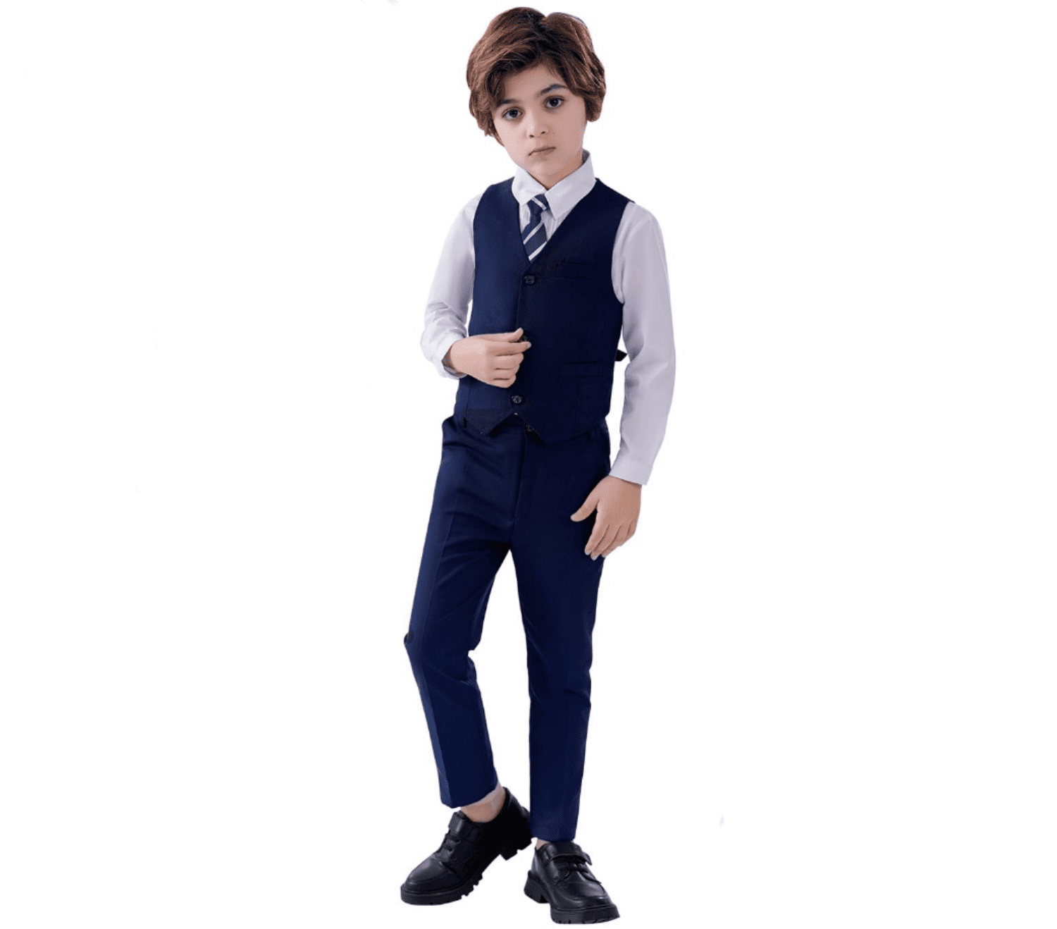 Boys Suits Slim Fit 4 Piece Formal Dresswear Suit for Kids Tuxedo ...