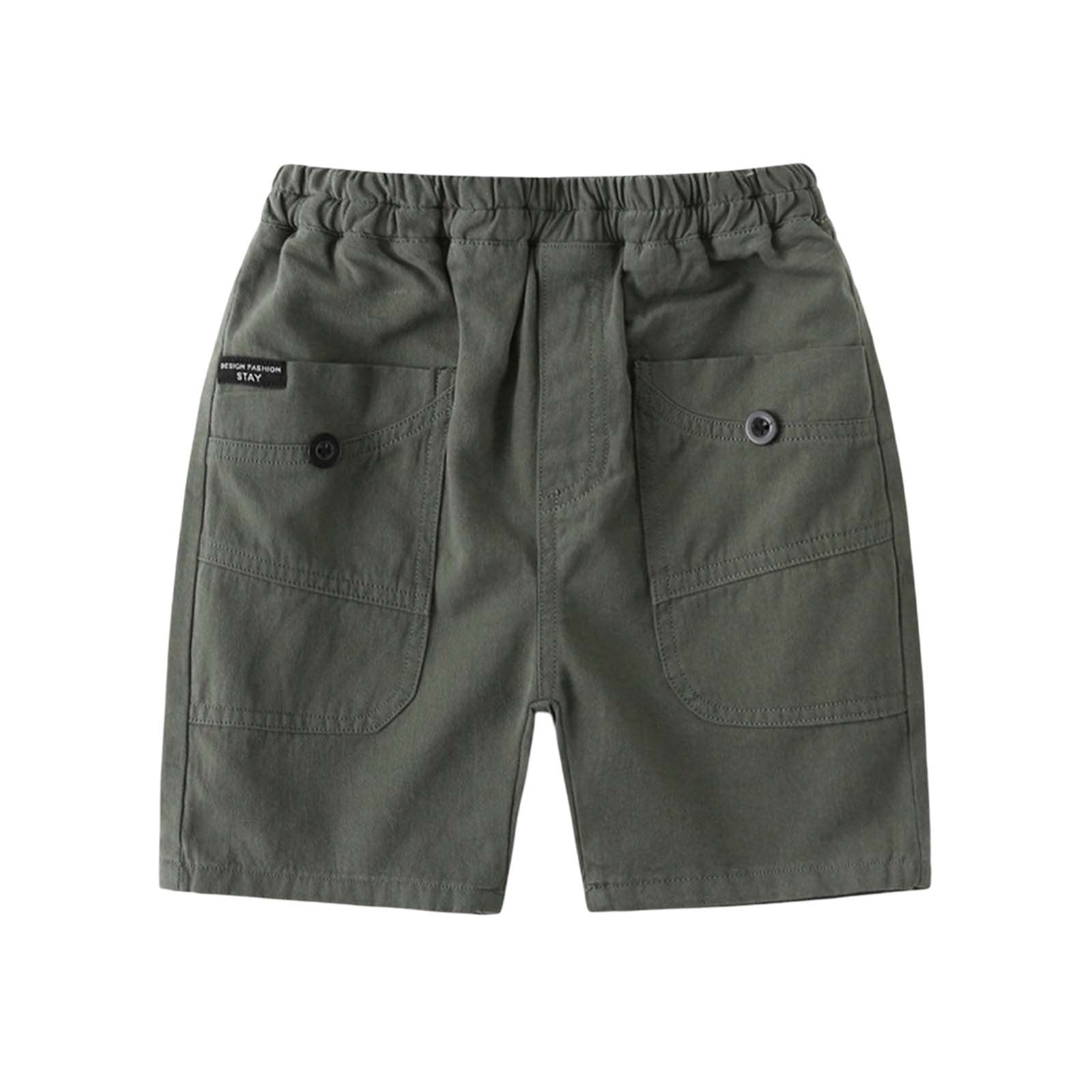 Boys Summer Cargo Shorts Casual Comfortable Basic Pants For Outdoor ...