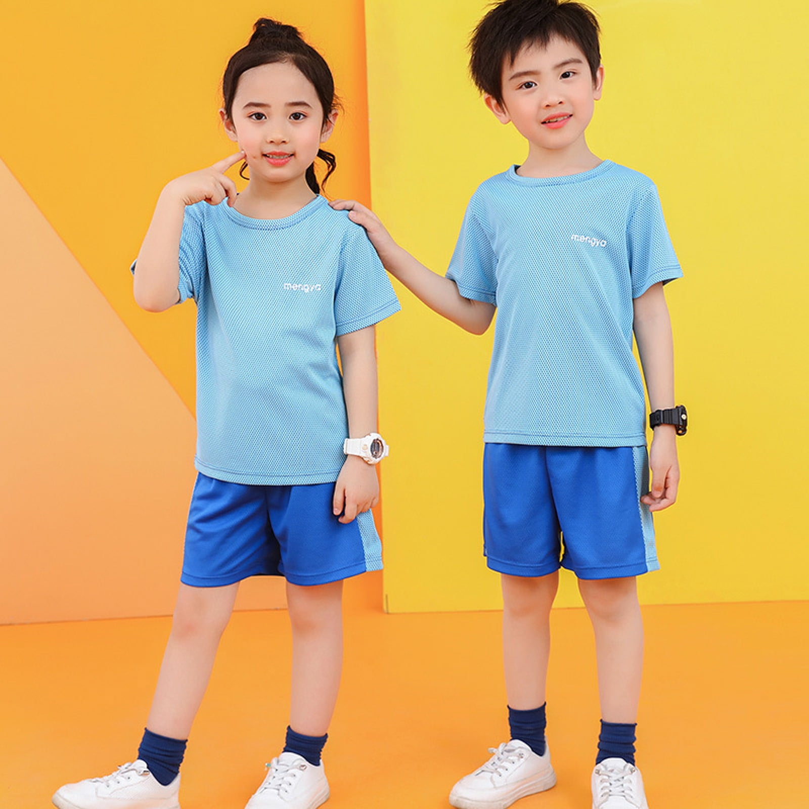 Boys Summer Clothing Sets T Shirt Tops with Sports Shorts Girls ...